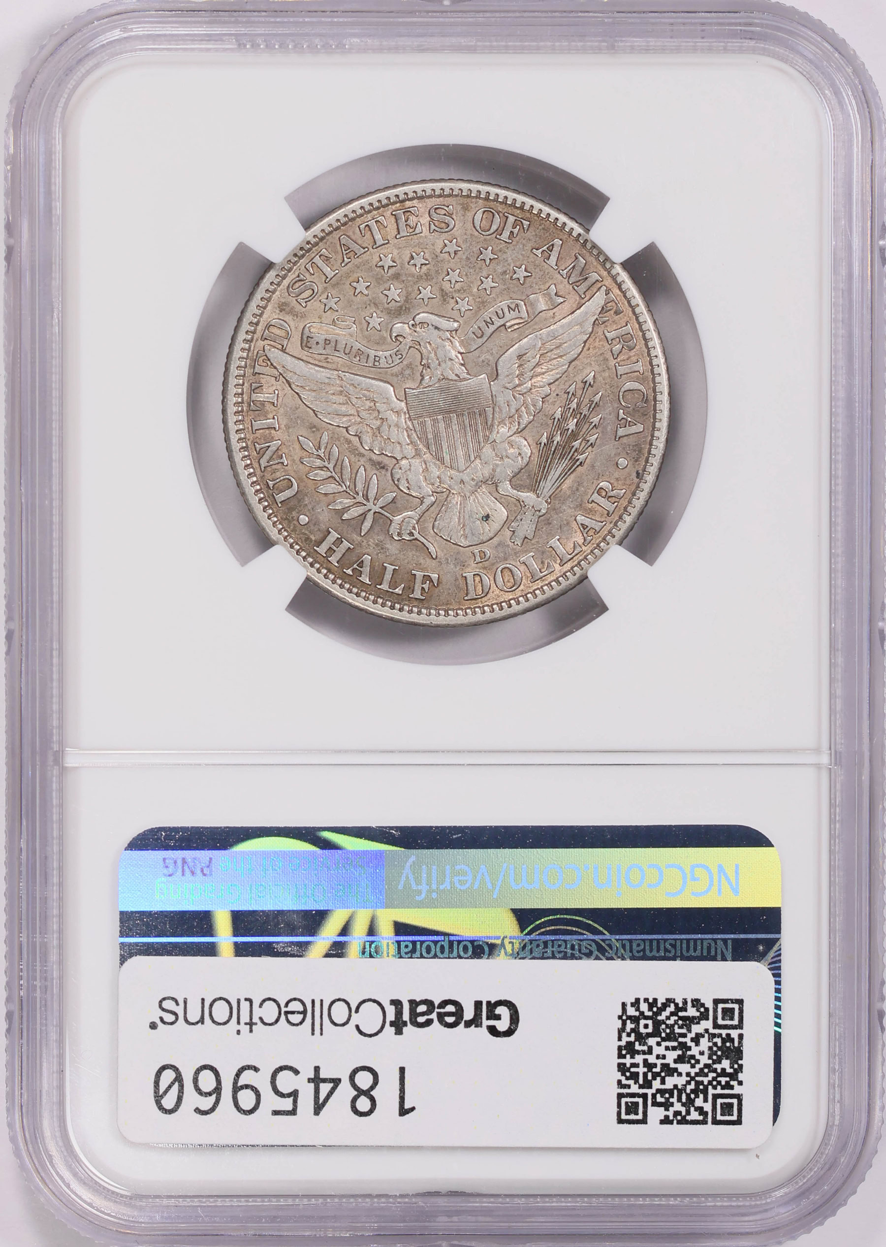 1906-D Barber Half Dollar NGC XF-45 (Item 1845960) | GreatCollections Coin Auctions
