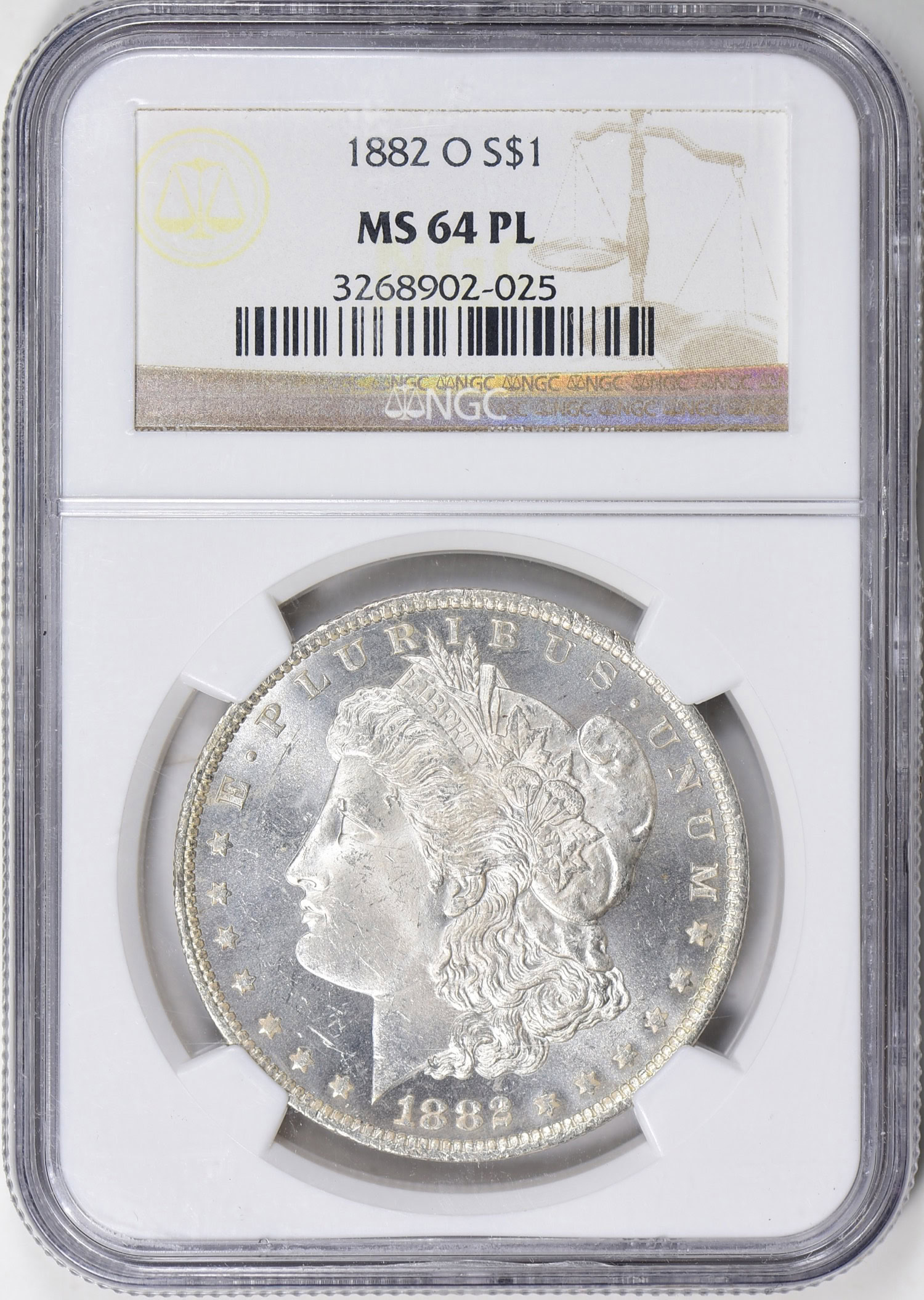 1882-O Morgan Silver Dollar NGC MS-64 PL (Item 1845998) | GreatCollections Coin Auctions