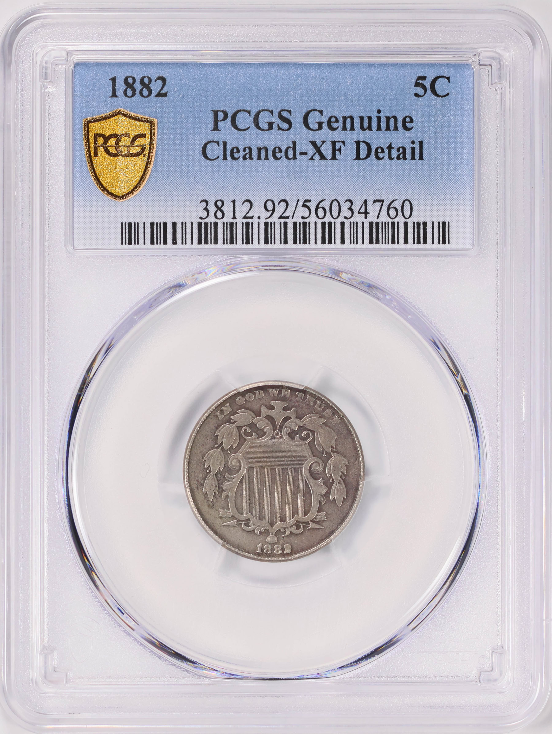 1882 Shield Nickel PCGS Genuine XF Details (Item 1846023 ...