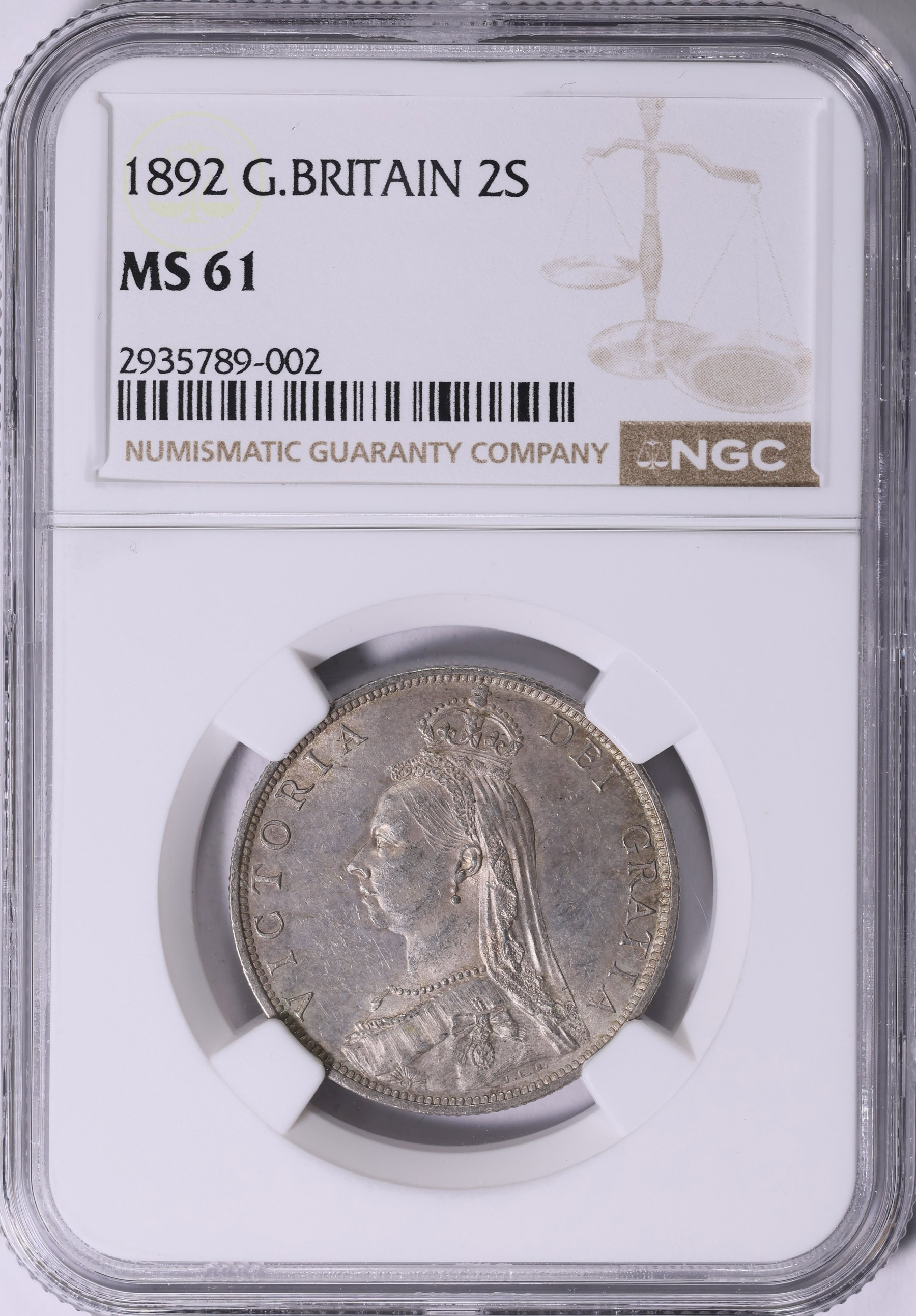 Great Britain 1892 Silver Florin KM-762 NGC MS-61 (Item 1846027 ...