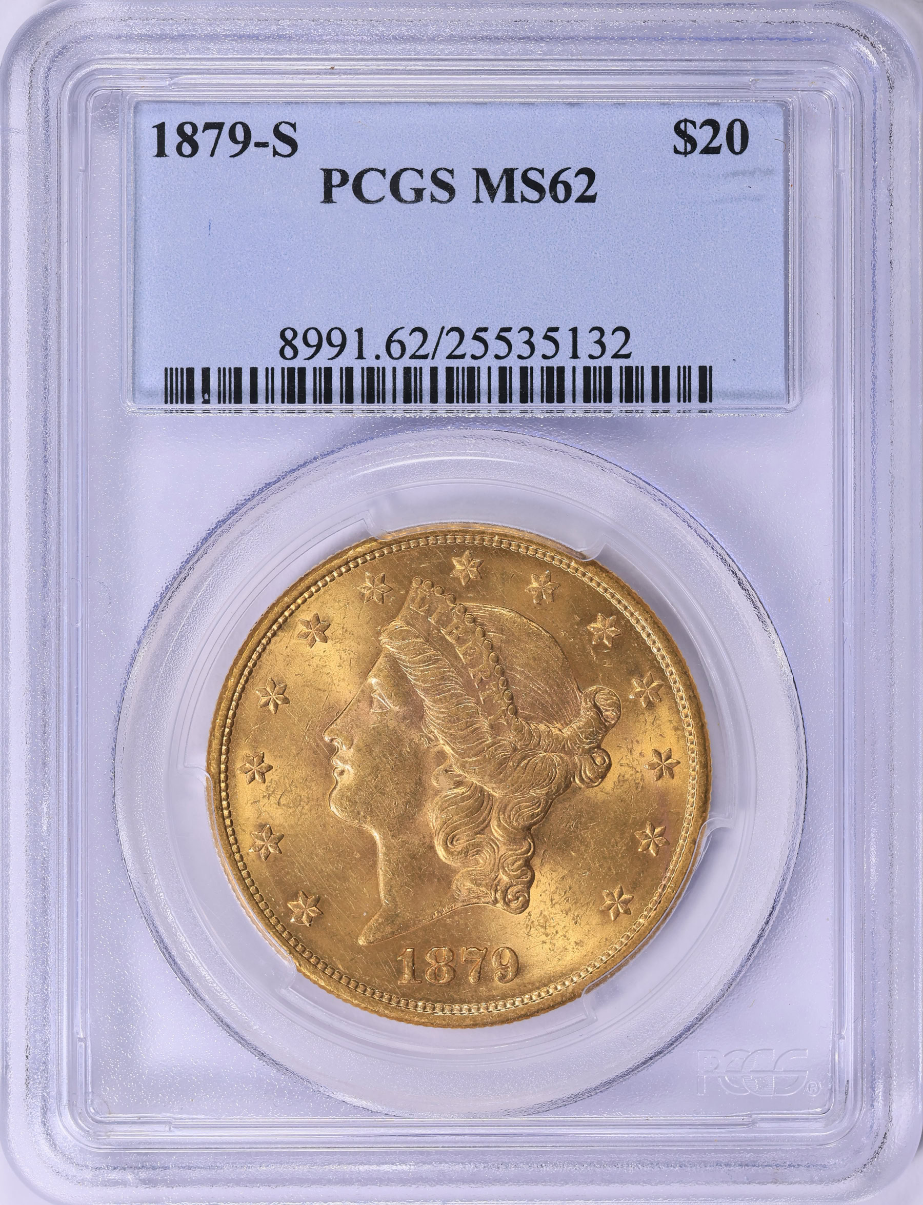 1879-S Liberty Gold Double Eagle PCGS MS-62 (Item 1846058) | GreatCollections Coin Auctions