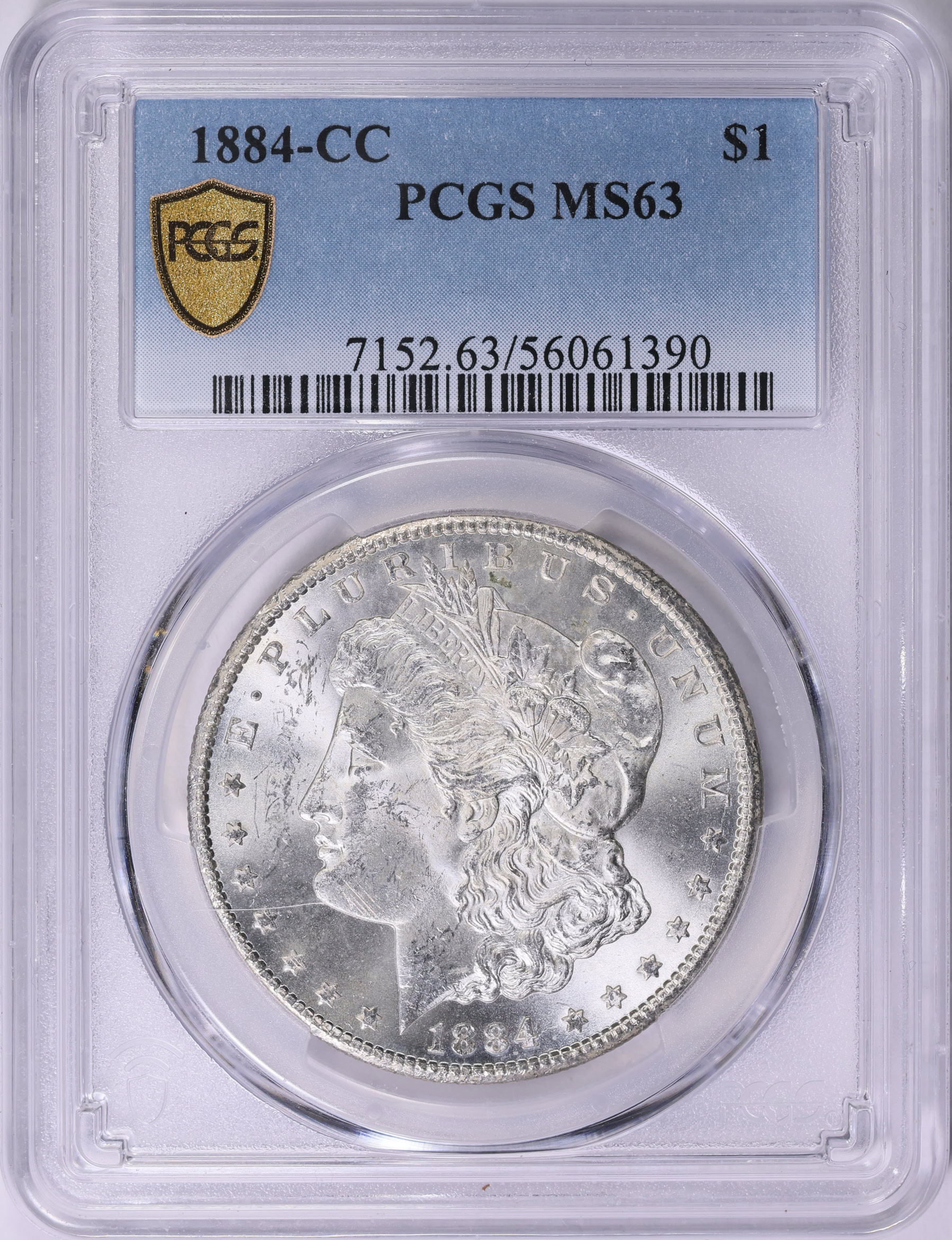 1884-CC Morgan Silver Dollar PCGS MS-63 (Item 1846060) | GreatCollections Coin Auctions