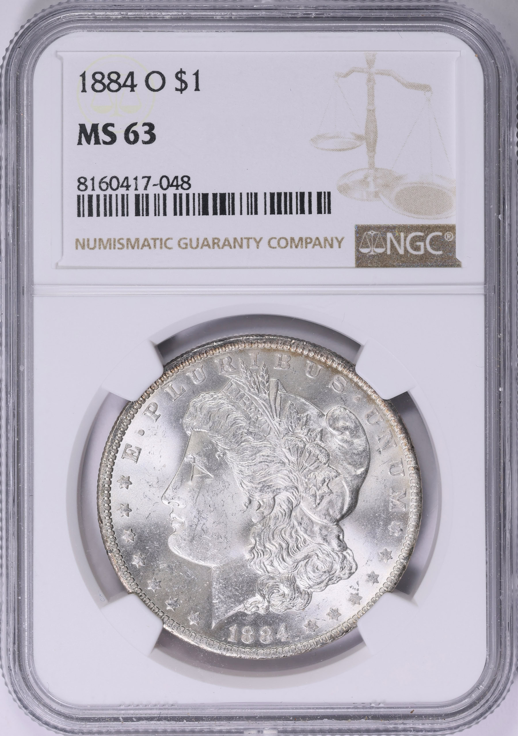 1884-O Morgan Silver Dollar NGC MS-63 (Item 1846061) | GreatCollections Coin Auctions