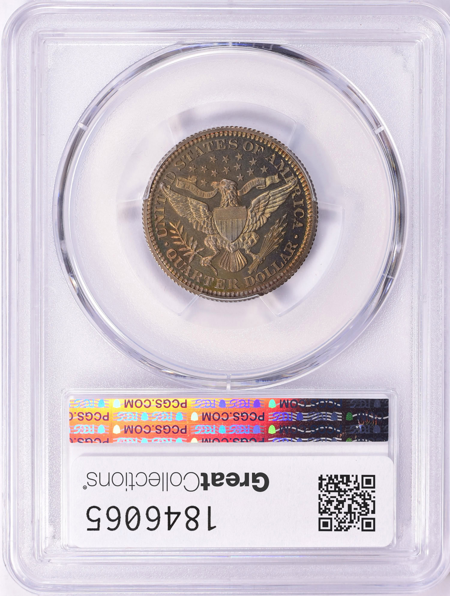1911 Barber Quarter PCGS Proof-68 (Toned) (Item 1846065) | GreatCollections Coin Auctions
