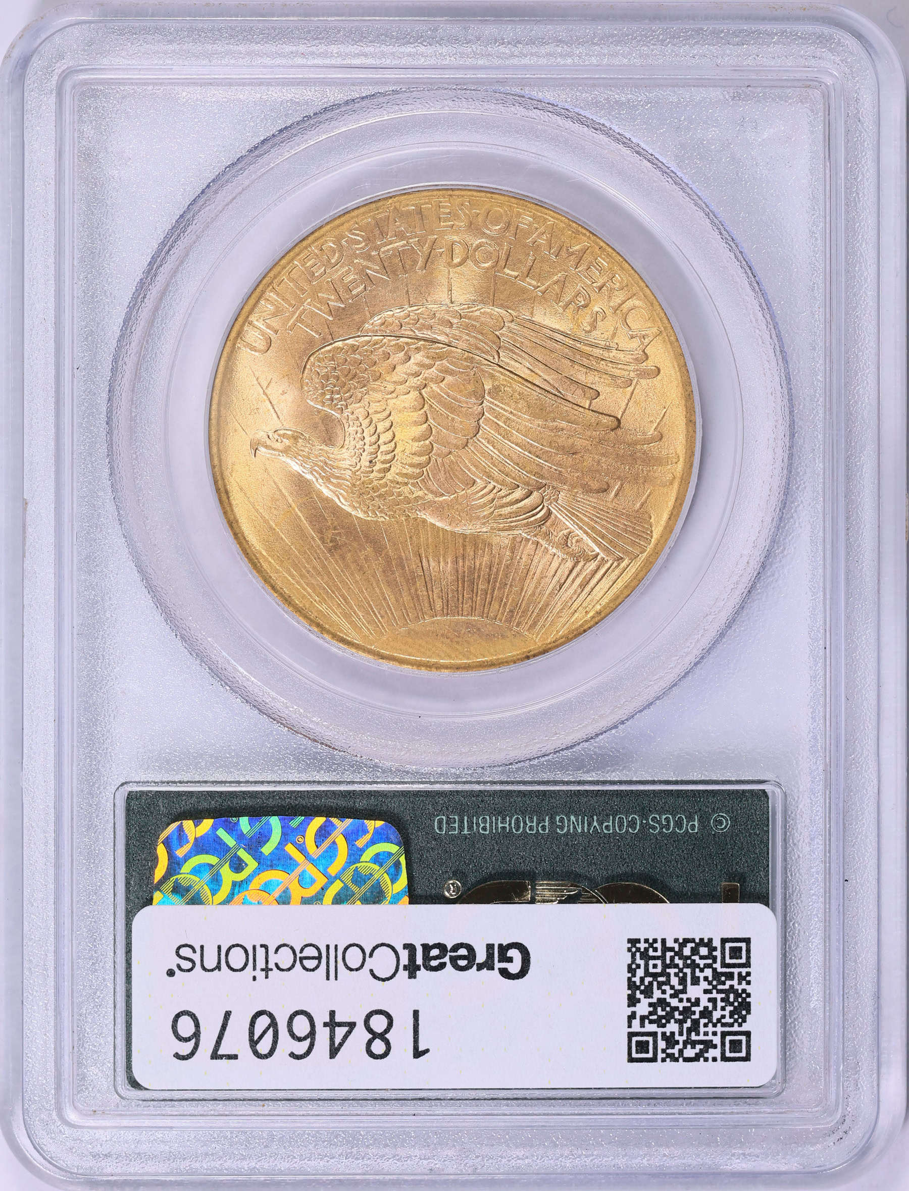 1908 Saint-Gaudens Gold Double Eagle No Motto Wells Fargo Nevada Gold ...