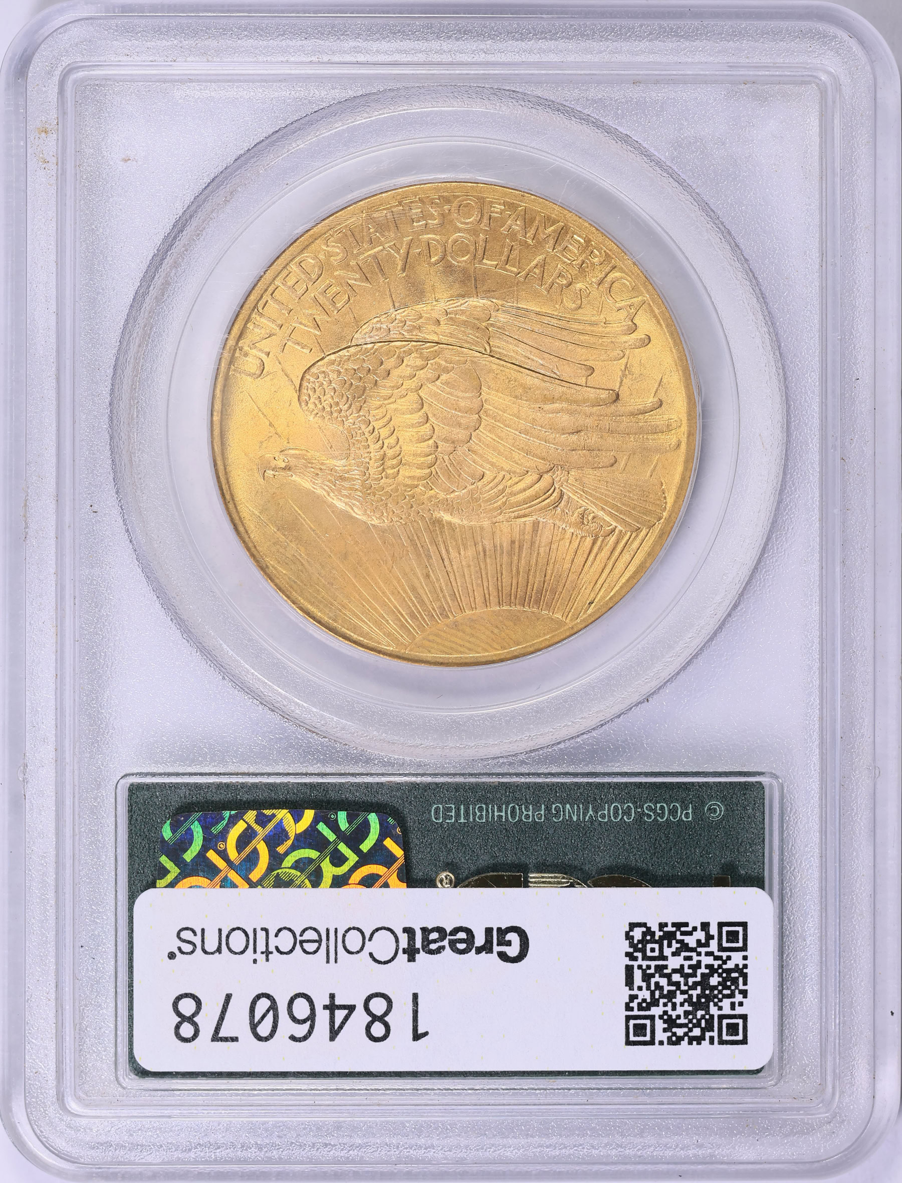 1908 Saint-Gaudens Gold Double Eagle No Motto Wells Fargo Nevada Gold ...