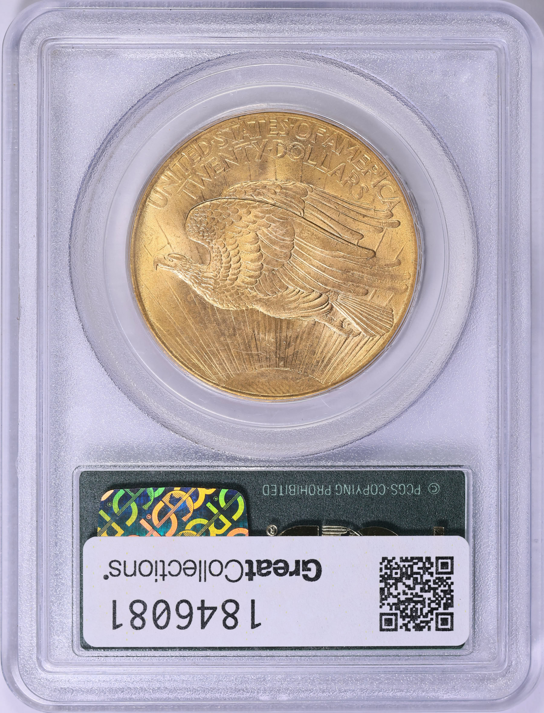 1908 Saint-Gaudens Gold Double Eagle No Motto Wells Fargo Nevada Gold ...