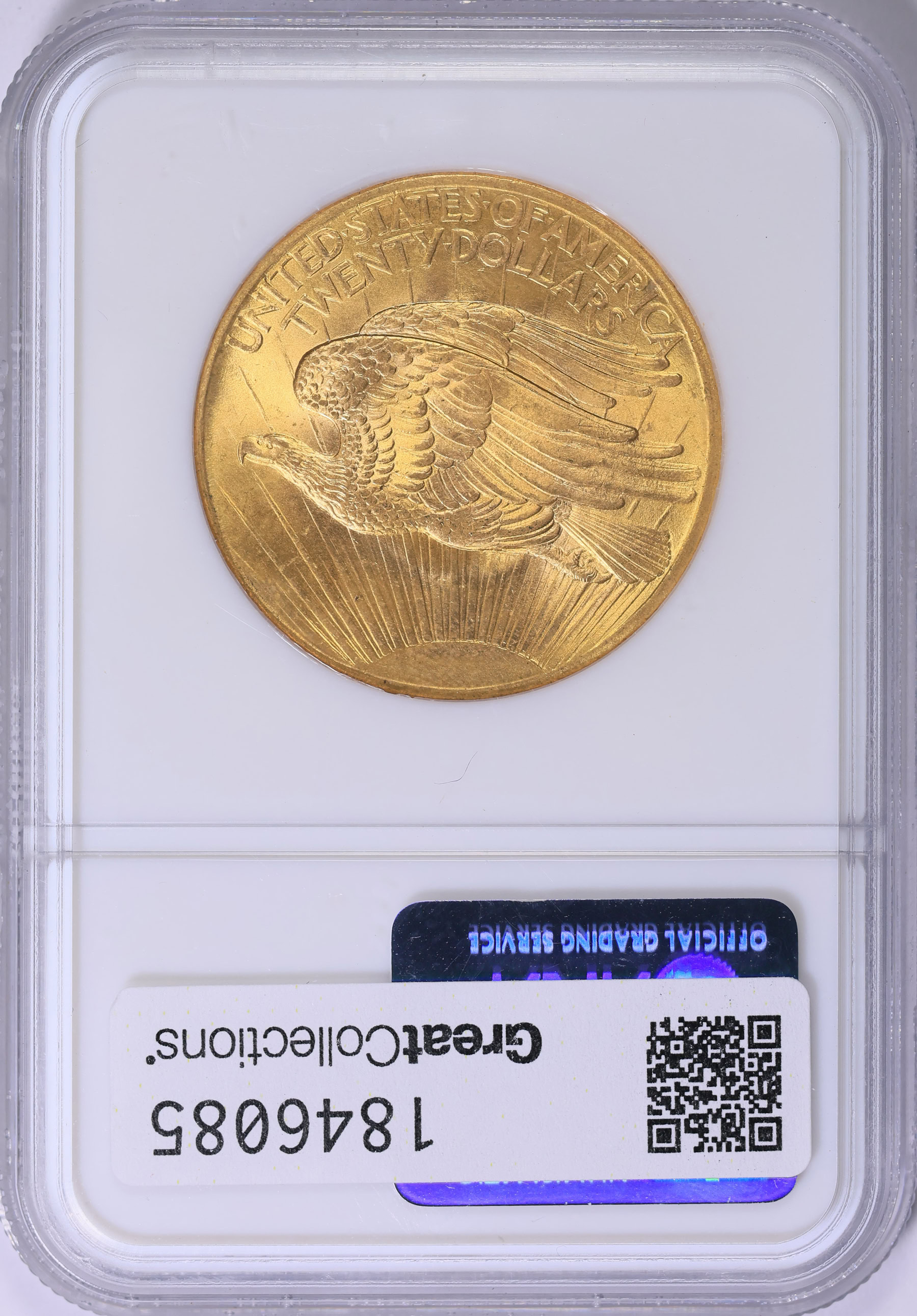 1908 Saint-Gaudens Gold Double Eagle No Motto Wells Fargo Nevada Gold ...