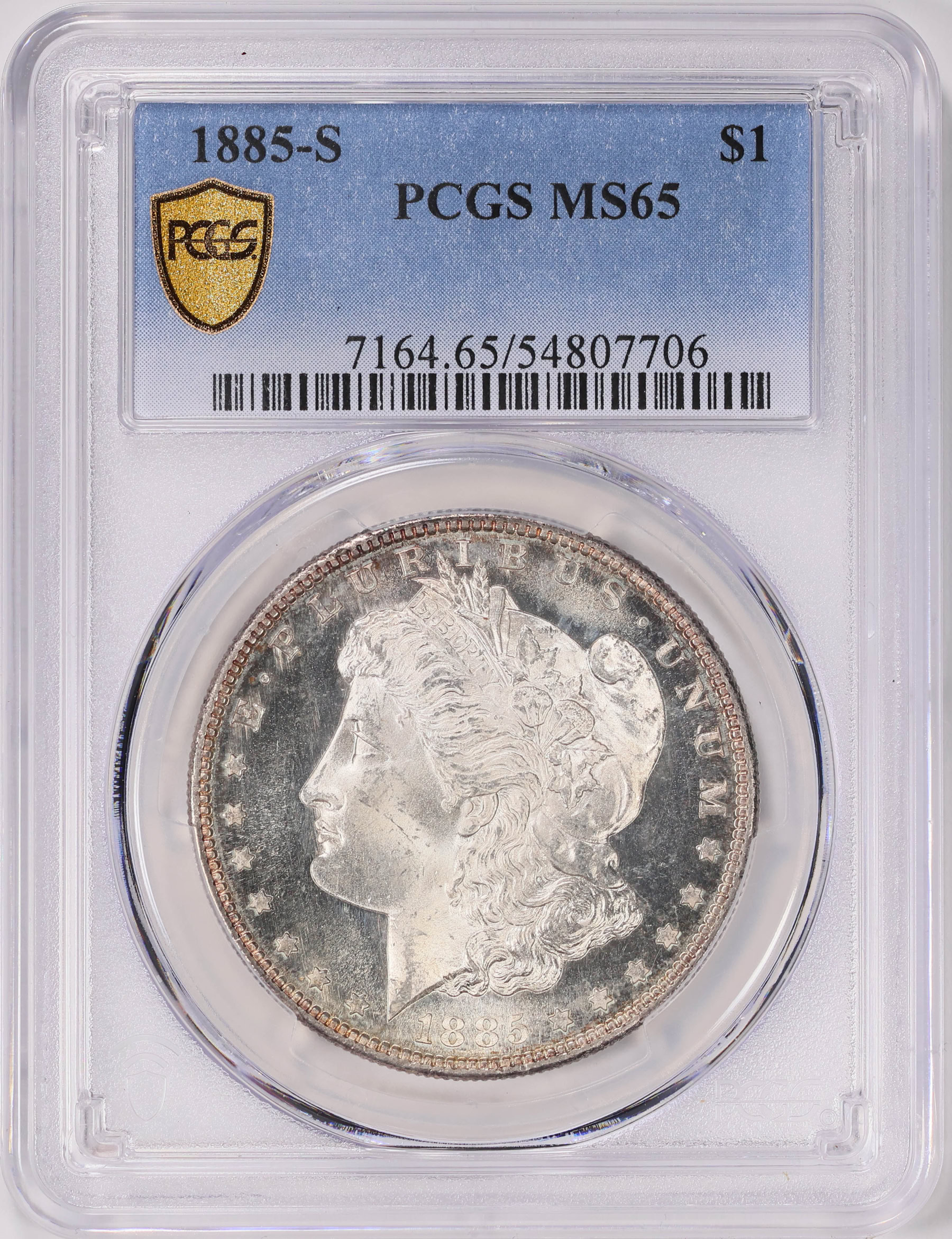 1885-S Morgan Silver Dollar PCGS MS-65 (Item 1846108) | GreatCollections Coin Auctions