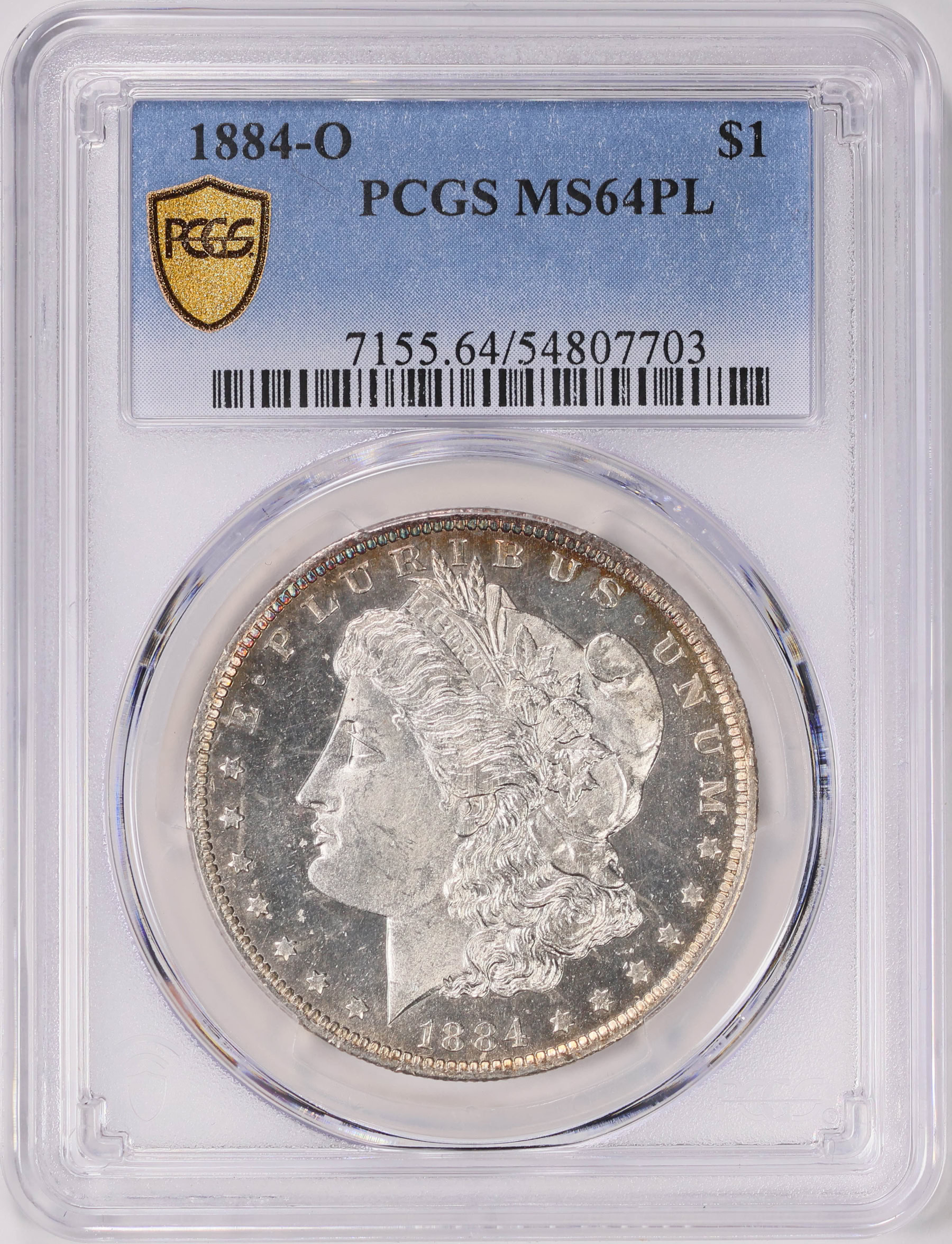 1884-O Morgan Silver Dollar PCGS MS-64 PL (Toned) (Item 1846110) | GreatCollections Coin Auctions