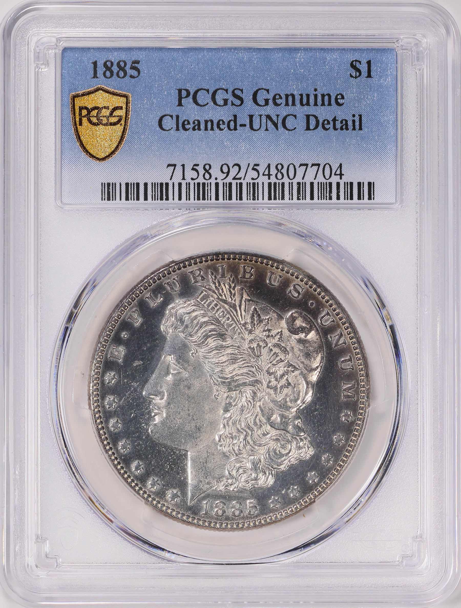 1885 Morgan Silver Dollar PCGS Genuine Unc Details (Item 1846114) | GreatCollections Coin Auctions