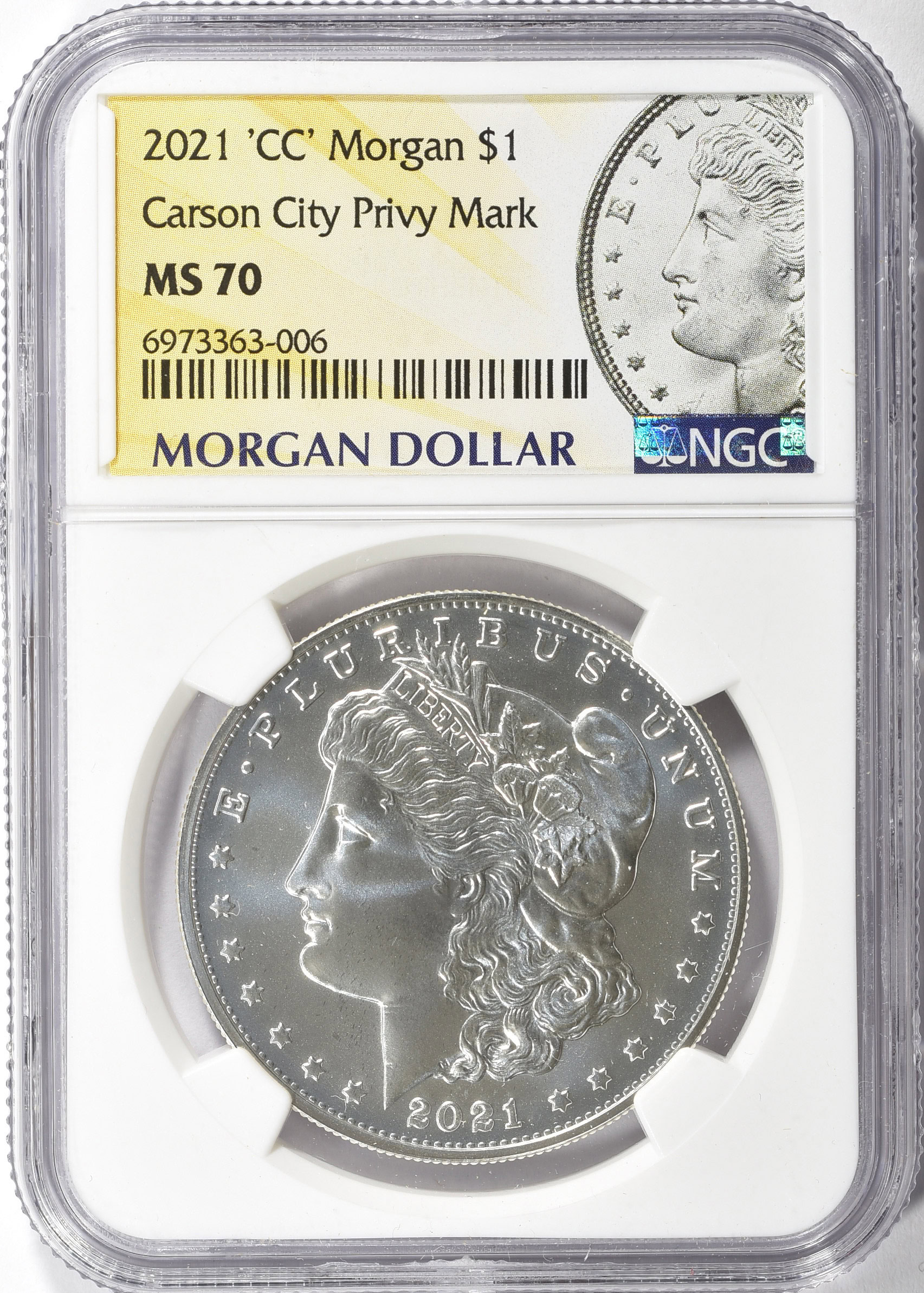 2021-CC Morgan Silver Dollar CC Privy 100th Anniversary NGC MS-70 (Item ...