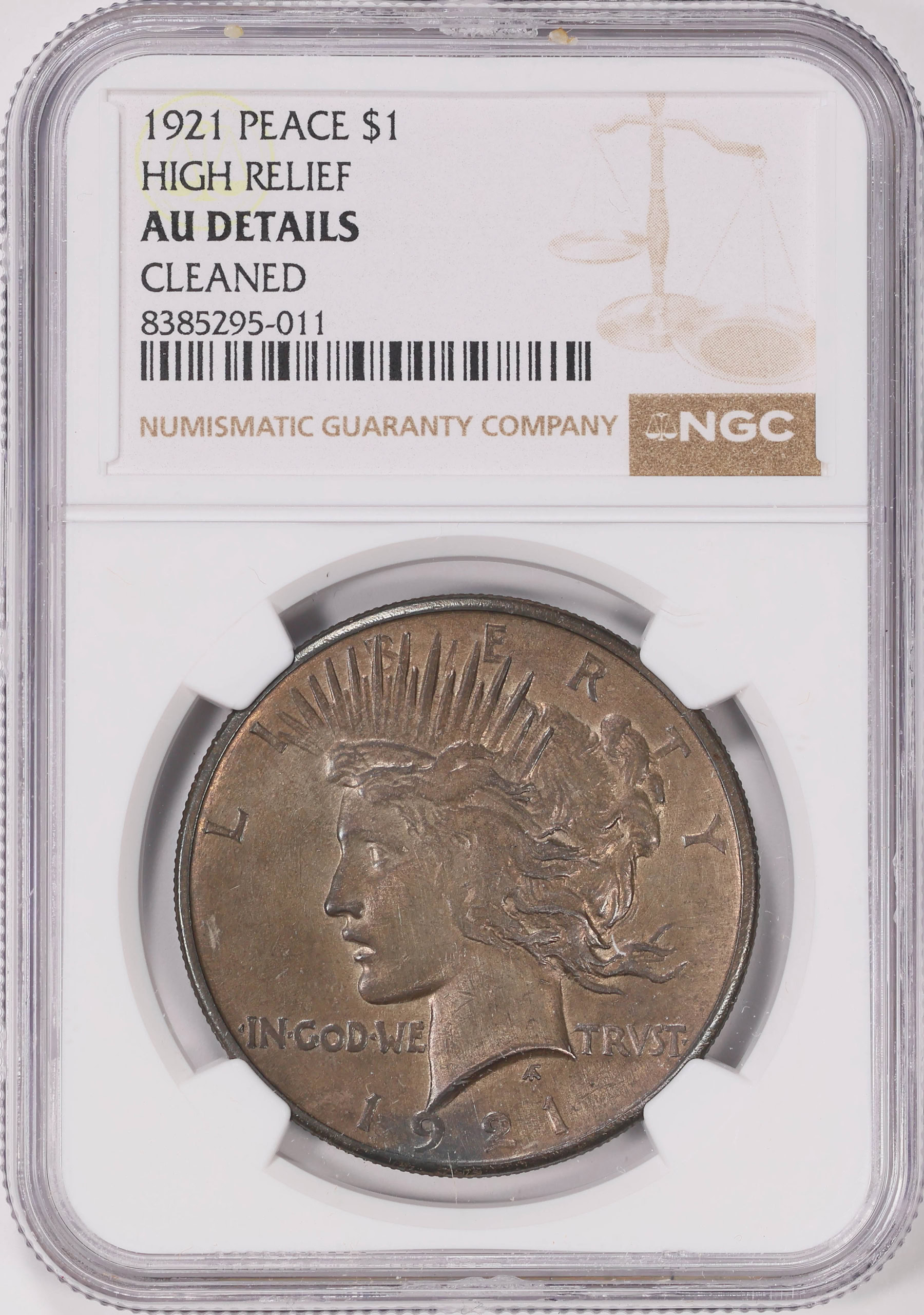1921 Peace Silver Dollar High Relief NGC AU Details (Item 1846282 ...