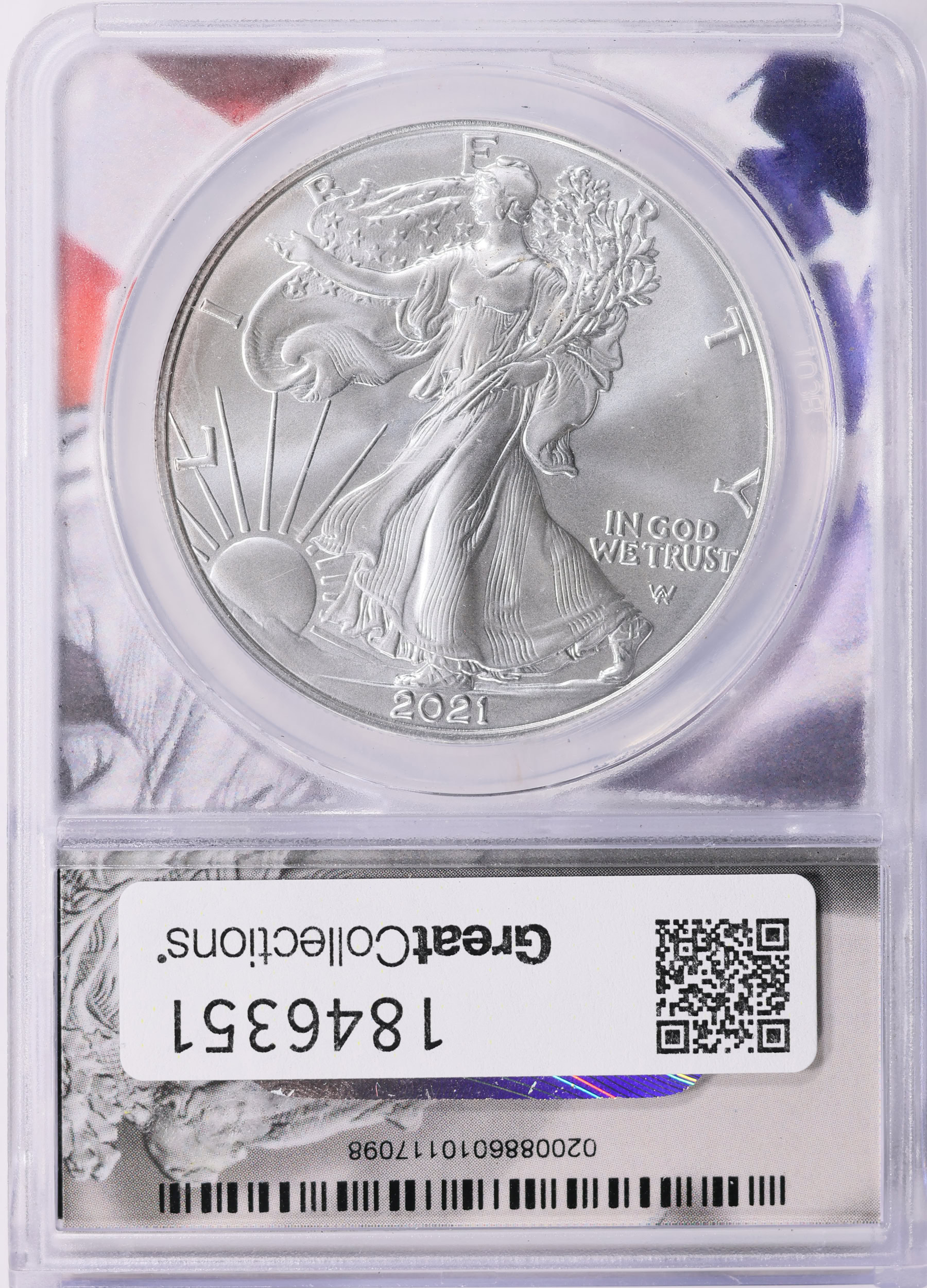 2021-(S) $1 Silver Eagle Type 2 Supplement Production Assistance Struck at San Francisco First ...