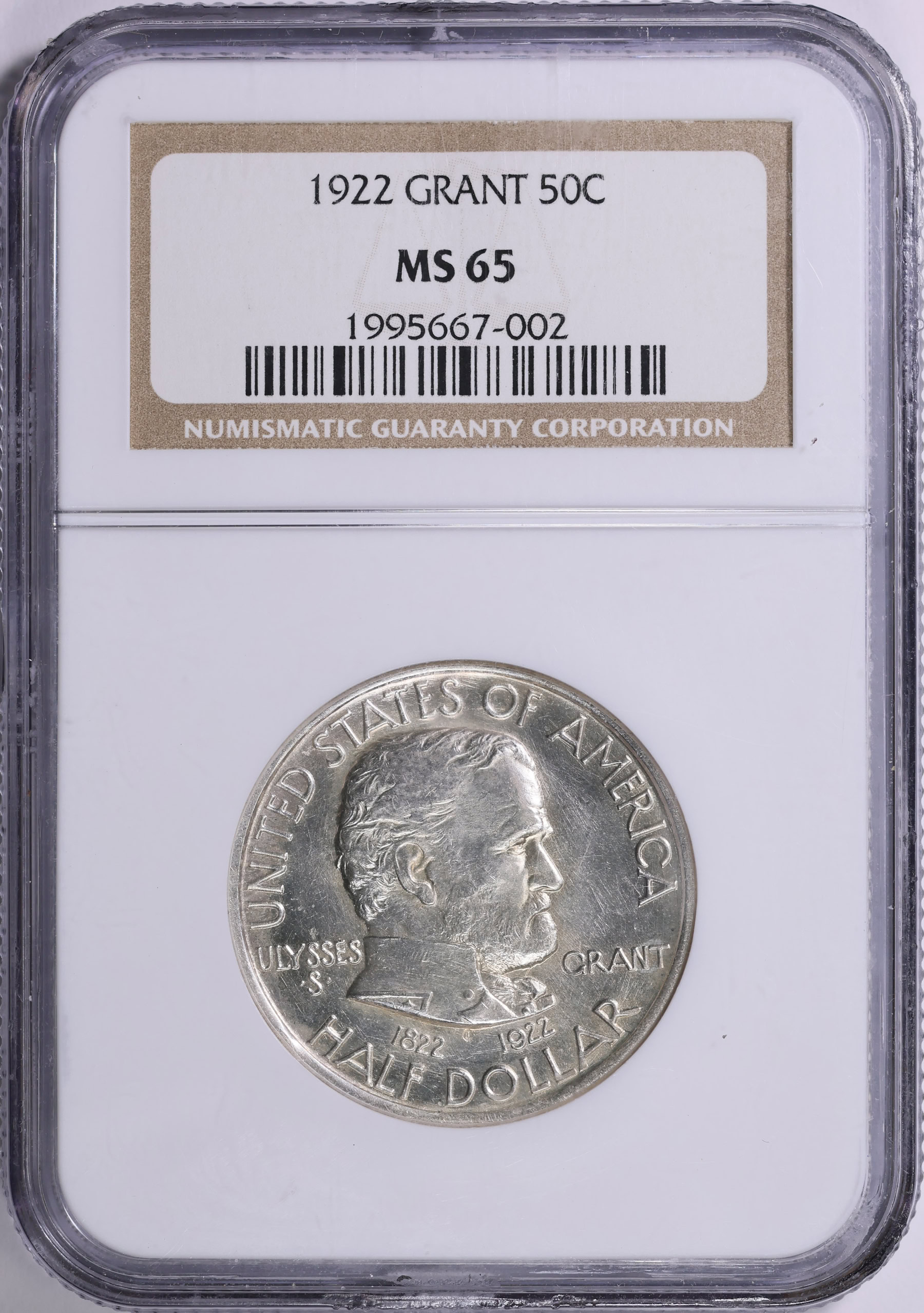 1922 Grant Memorial Half Dollar NGC MS-65 (Item 1846456 ...