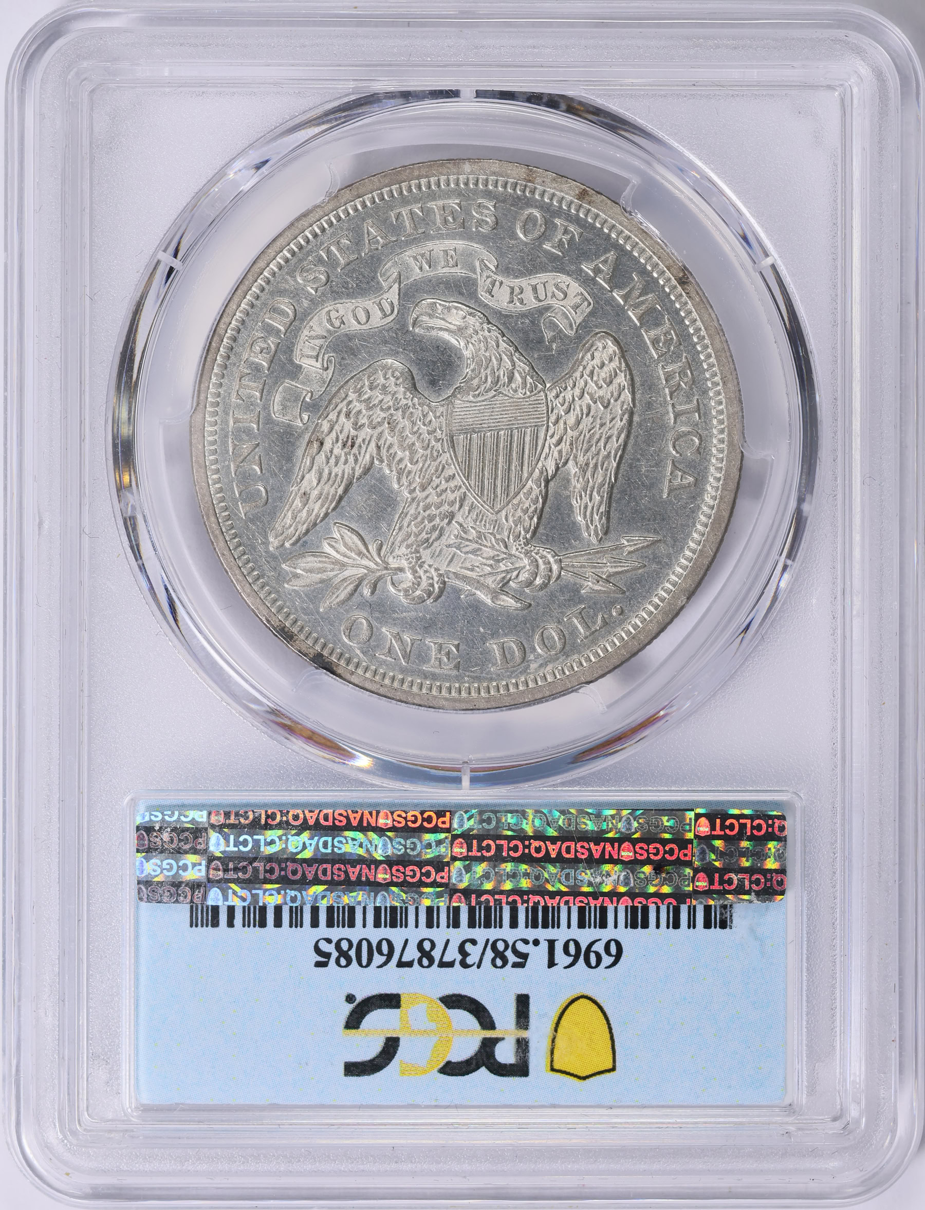 1868 Seated Liberty Silver Dollar PCGS AU-58 (D.L. Hansen Collection) (Item 1846575 ...