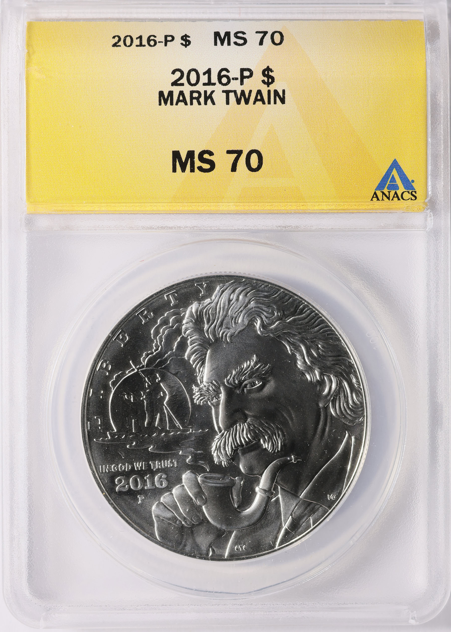 2016-P Mark Twain Silver Dollar ANACS MS-70 (Item 1846582 ...