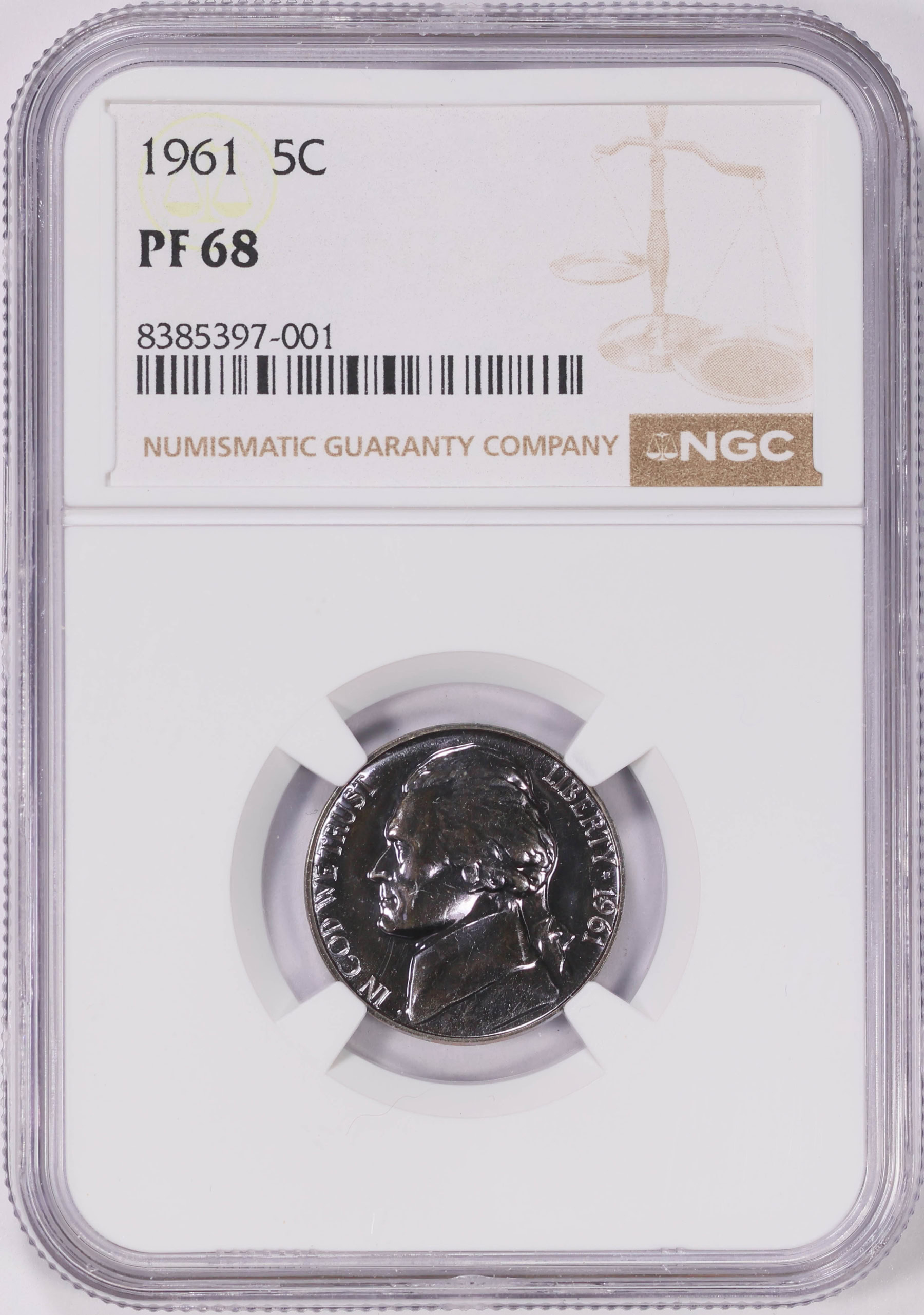 1961 Jefferson Nickel NGC Proof-68 (Toned) (Item 1846687 ...