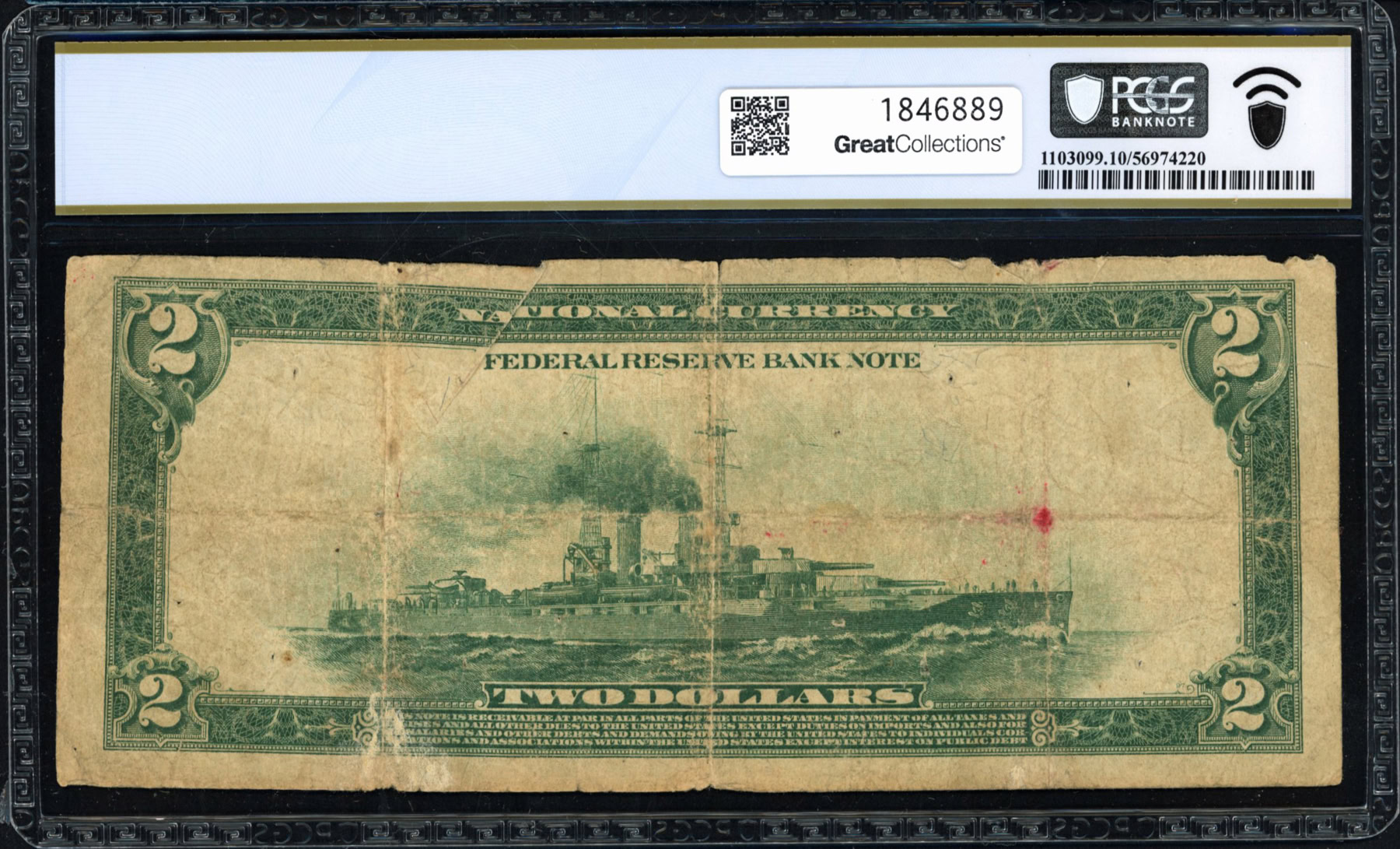 Fr. 756 1918 $2 Philadelphia Federal Reserve Bank Note Elliott / Burke ...