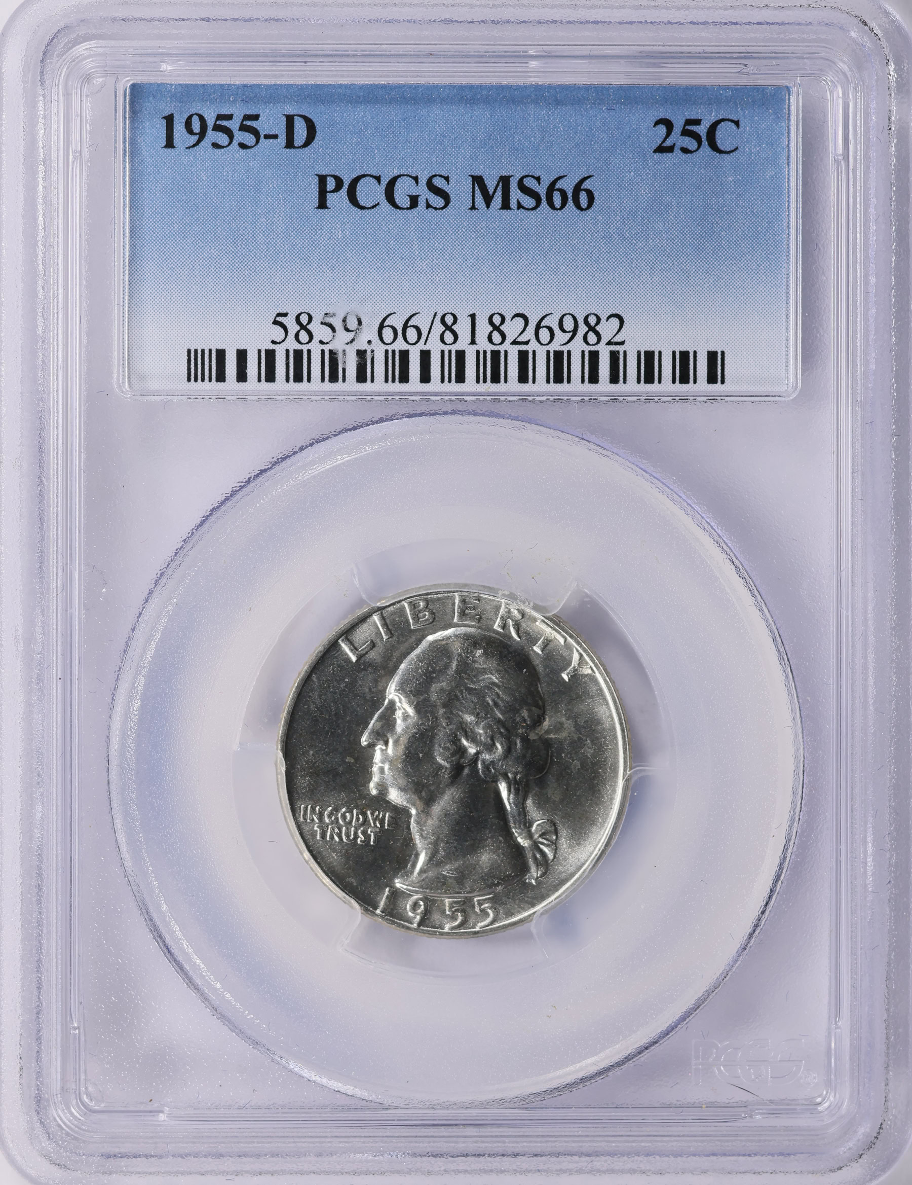 1955-D Washington Quarter PCGS MS-66 (Item 1846925) | GreatCollections Coin Auctions