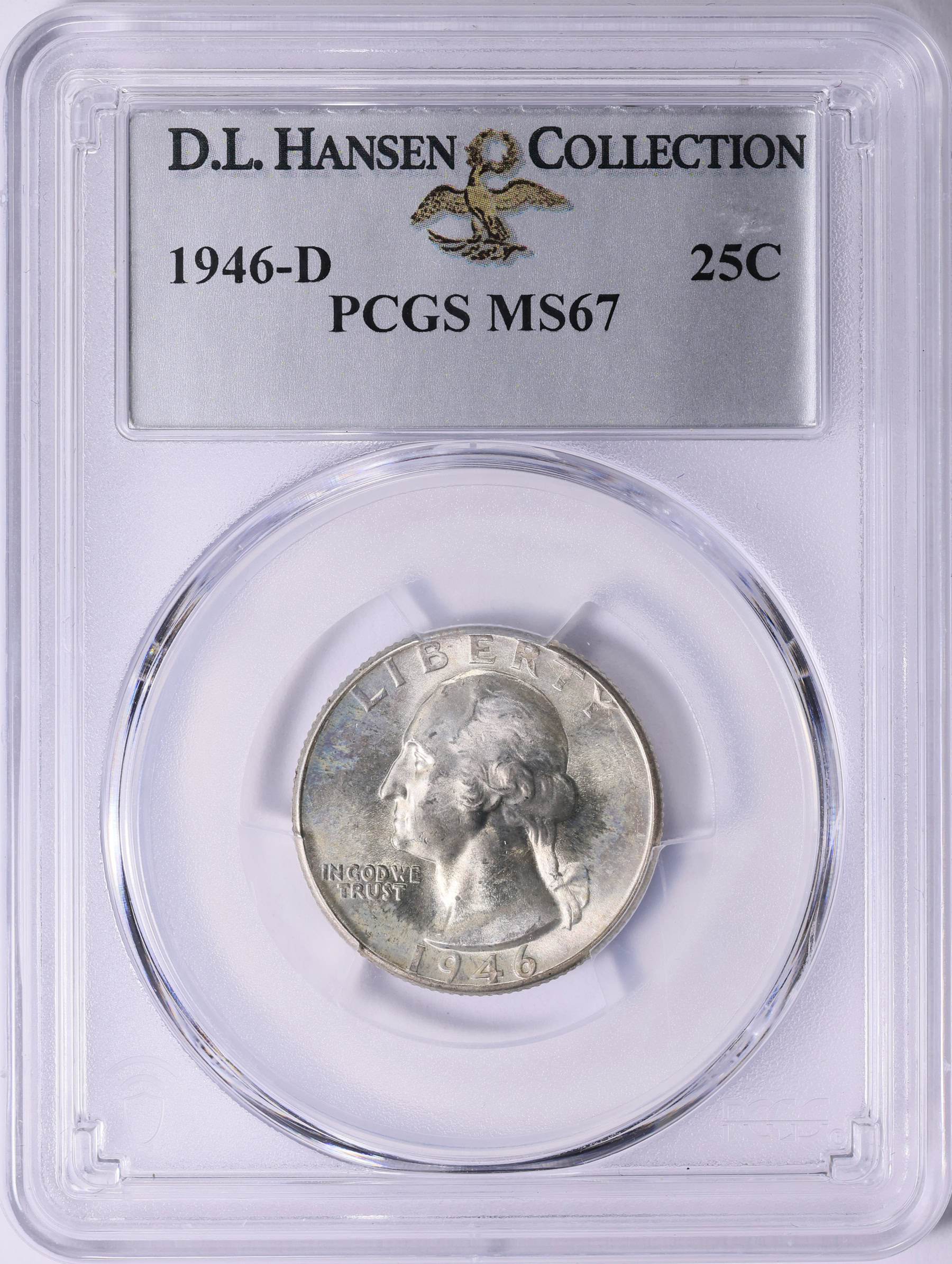1946-D Washington Quarter PCGS MS-67 (D.L. Hansen Collection) (Item 1846927) | GreatCollections ...