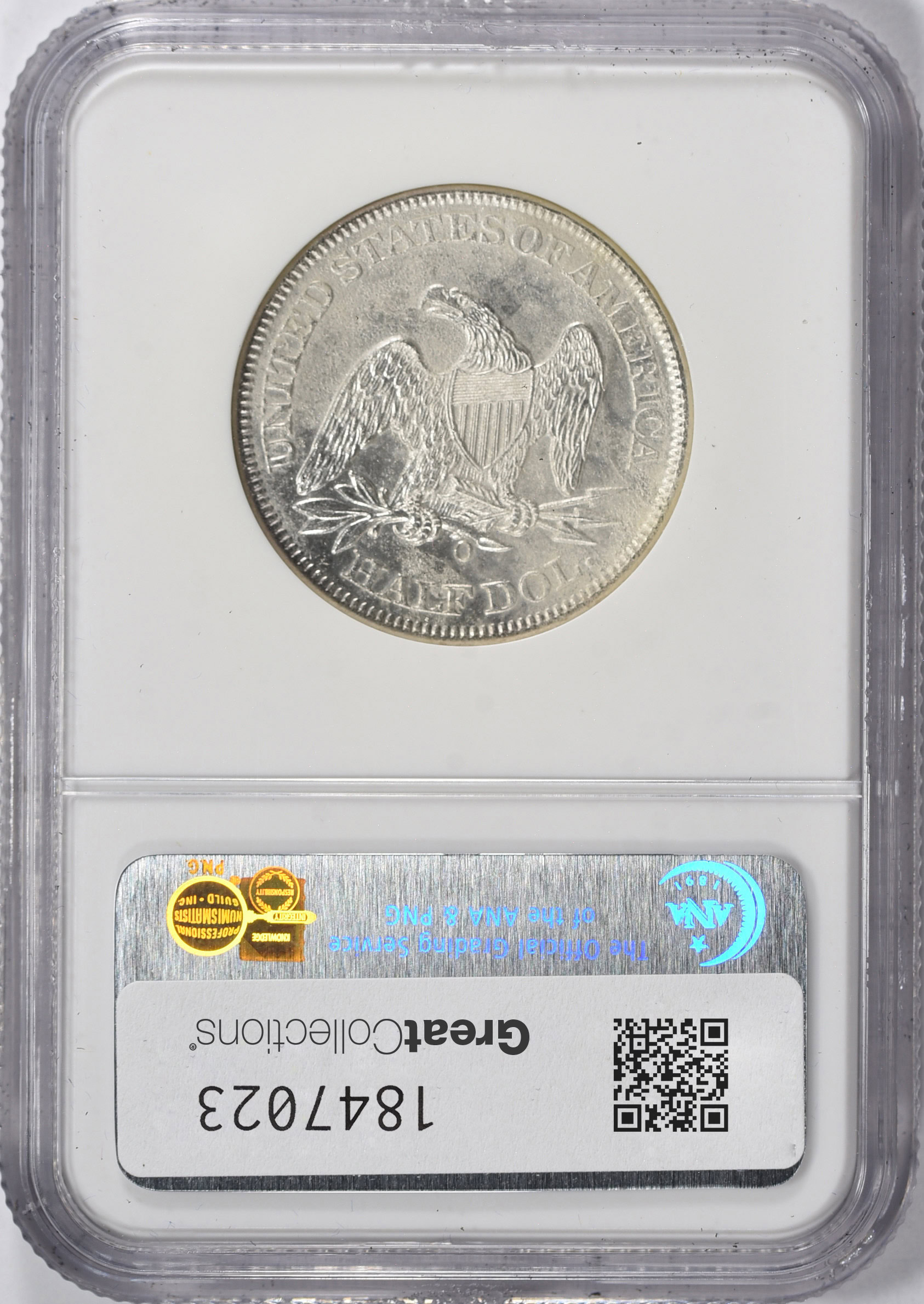 1861-O Seated Liberty Half Dollar W-07 Louisiana Issue SS Republic Shipwreck Effect NGC ...