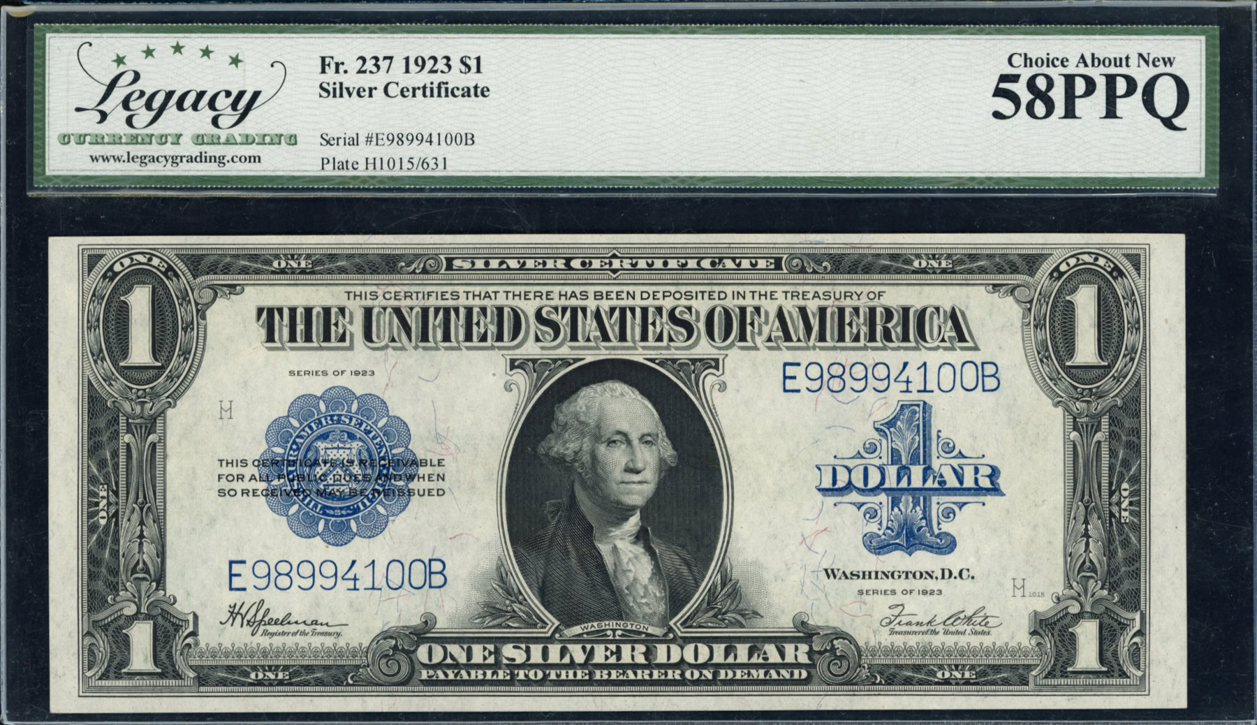 Fr. 237 1923 $1 Silver Certificate Notes *Sequential Serial Number Trio ...