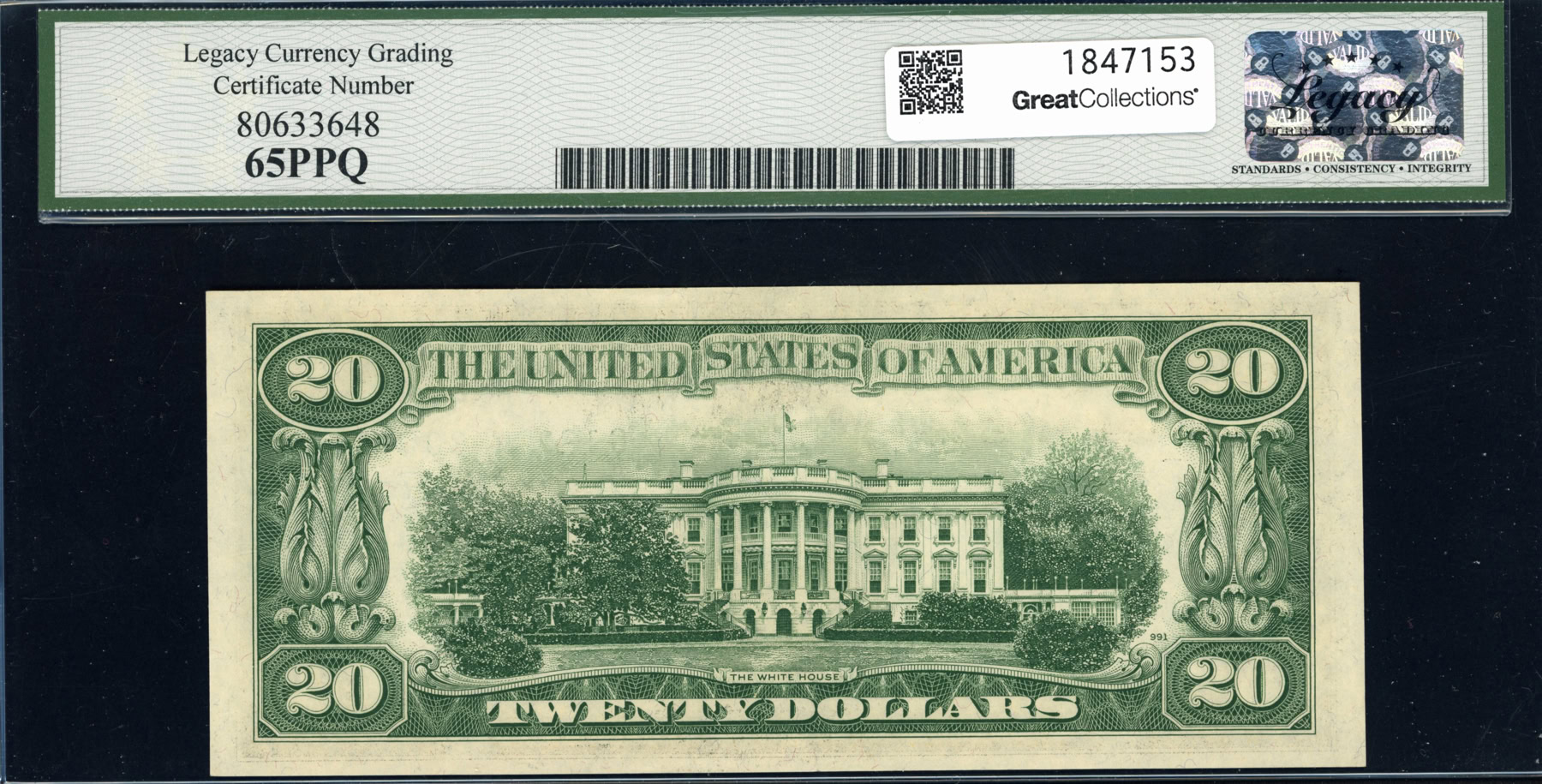 Fr. 2063-G (GD Block) 1950D $20 Chicago Federal Reserve Note Granahan ...