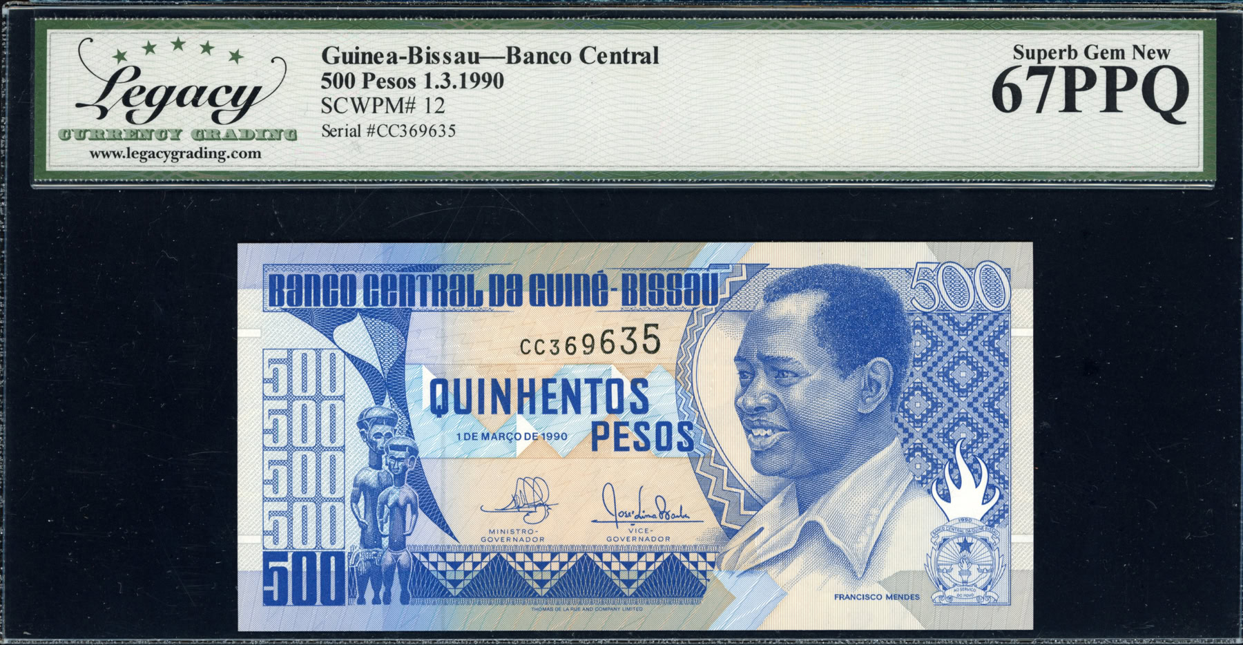 Guinea-Bissau 1990 500 Pesos Banco Central Note SCWPM-12 Legacy Superb ...