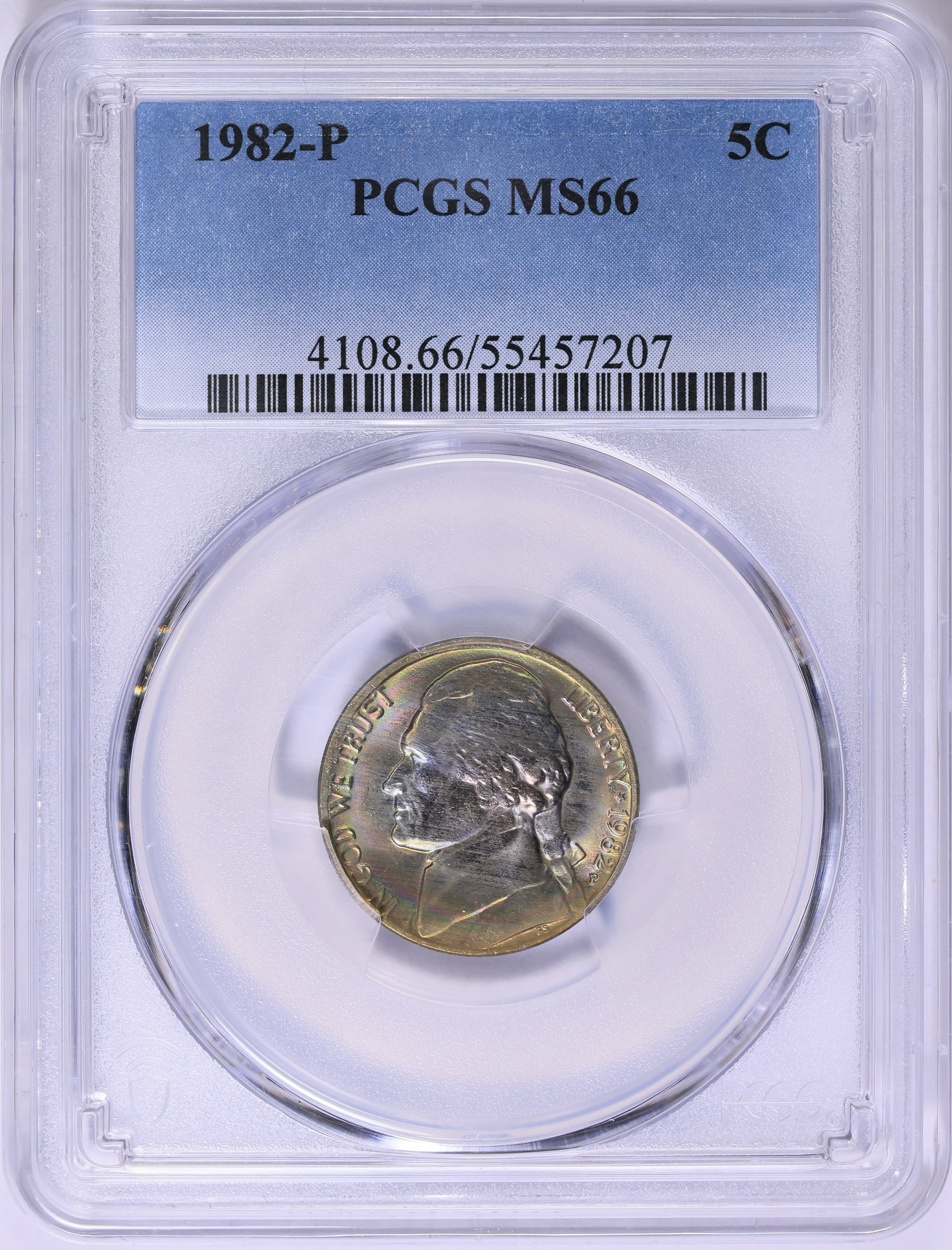 1982-P Jefferson Nickel PCGS MS-66 (Toned) (Item 1847327 ...