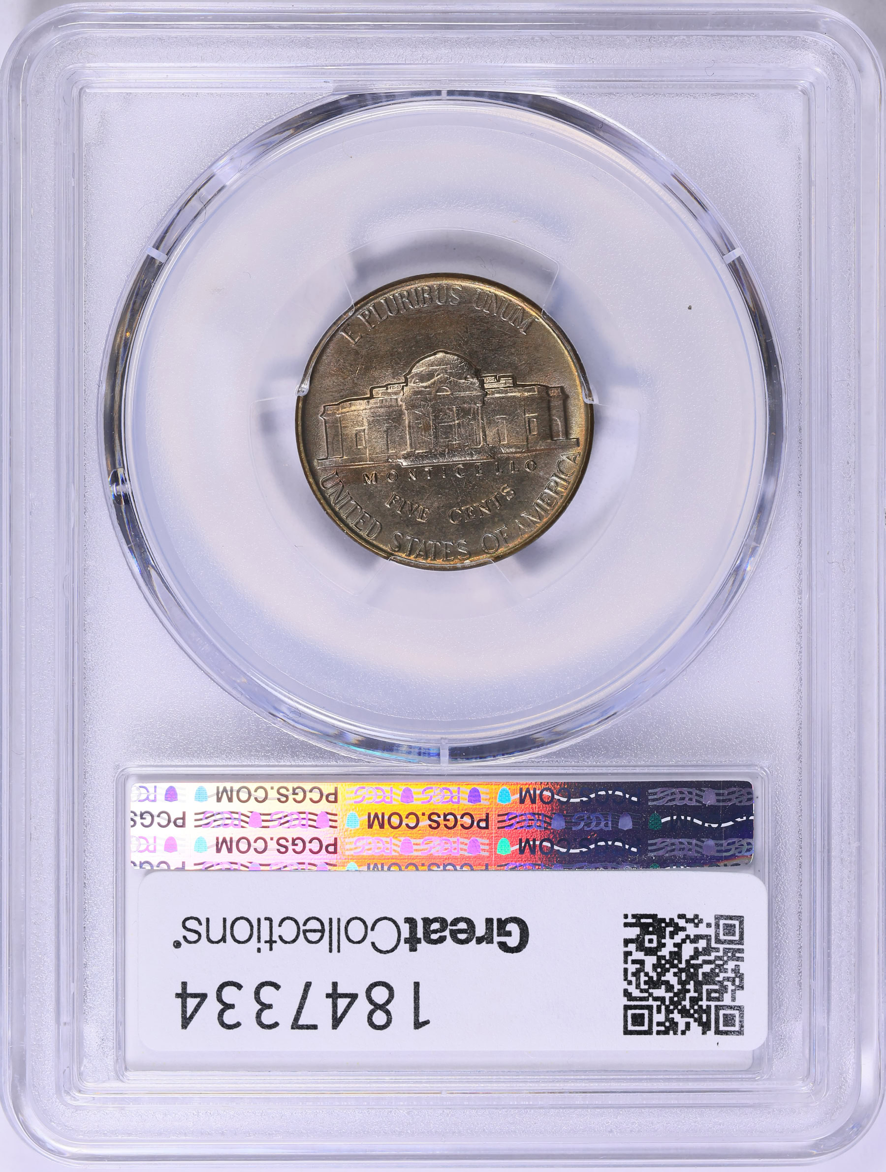 1953 Jefferson Nickel PCGS MS-65 (Toned) (Item 1847334) | GreatCollections Coin Auctions