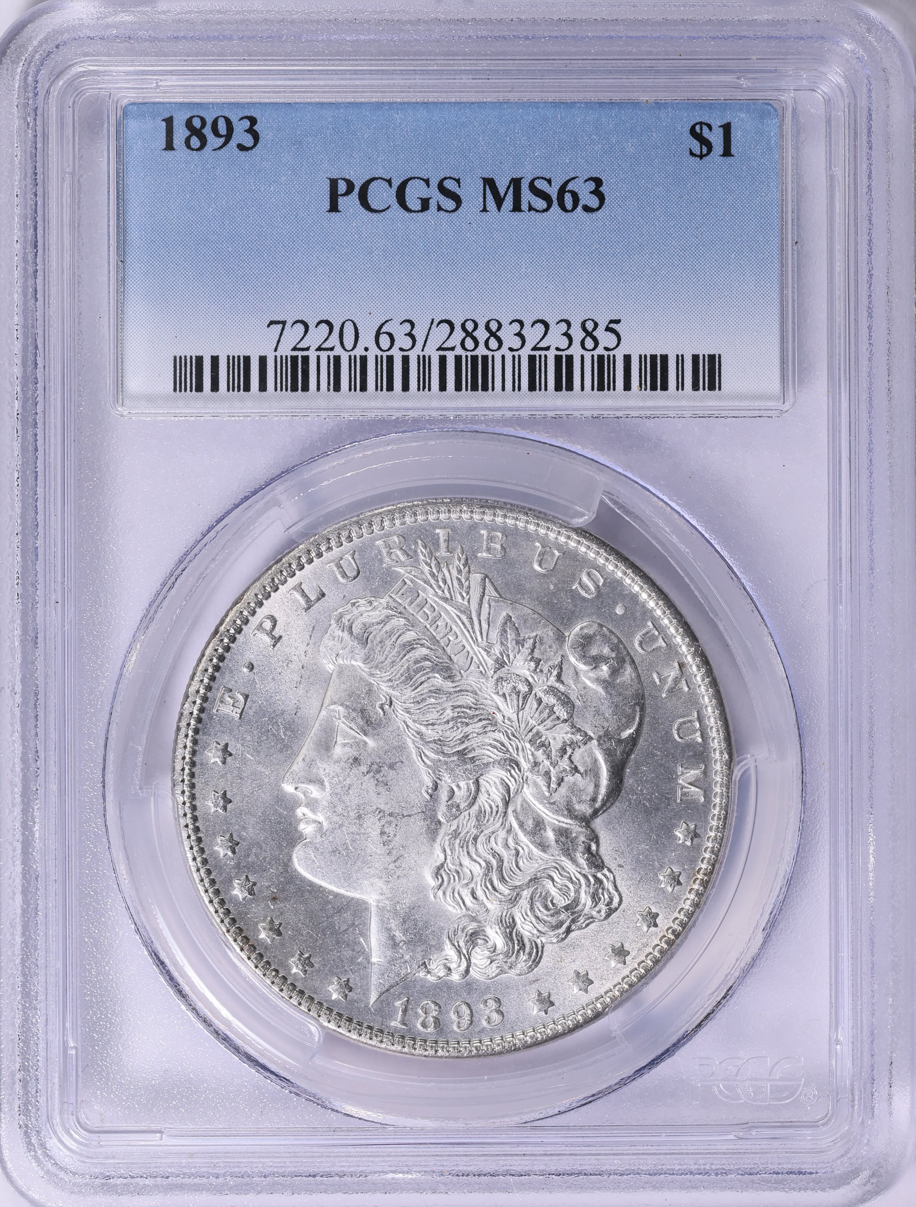 1893 Morgan Silver Dollar PCGS MS-63 (Item 1847351) | GreatCollections Coin Auctions