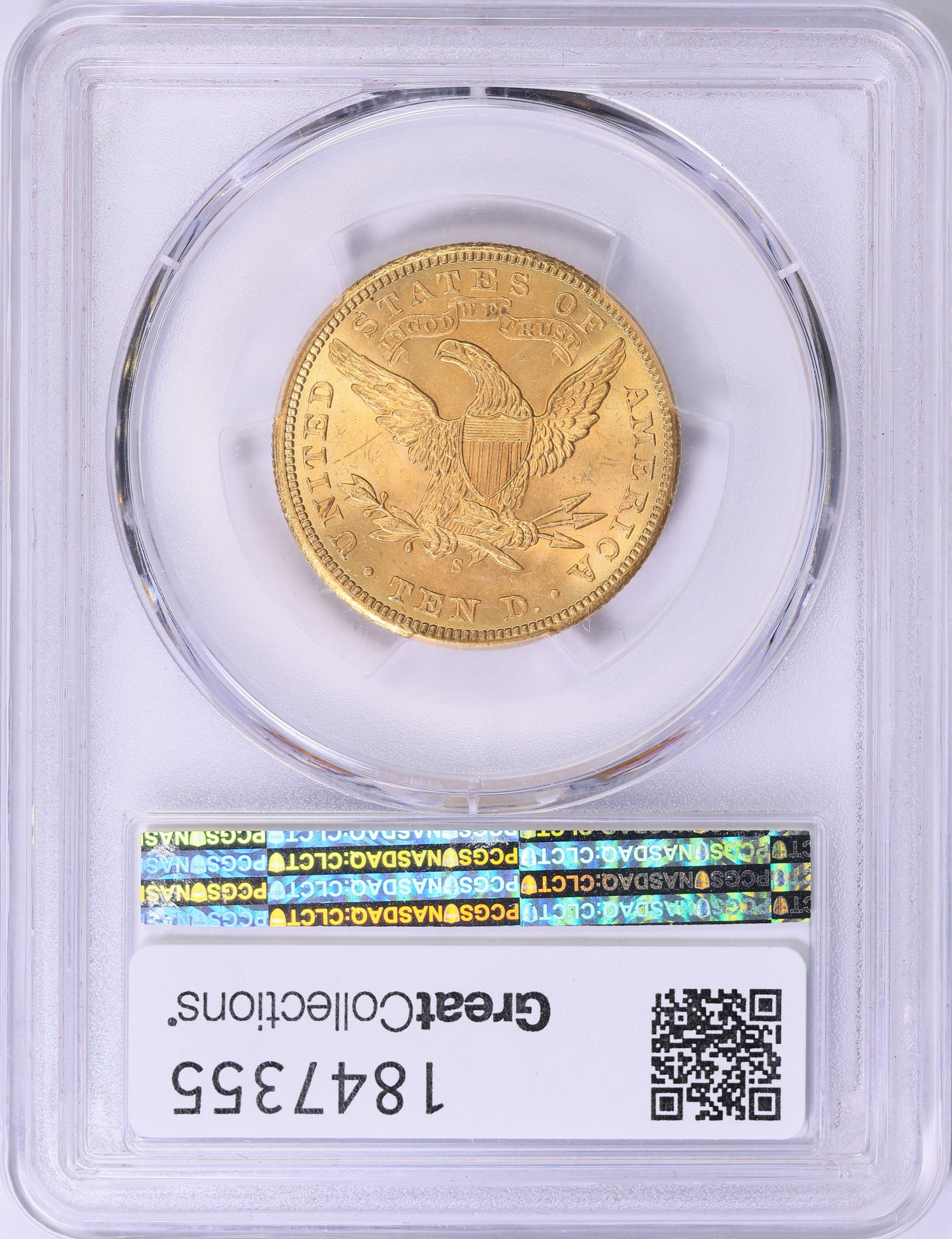 1901-S Liberty Gold Eagle PCGS MS-65+ (CAC Green) (Item 1847355) | GreatCollections Coin Auctions