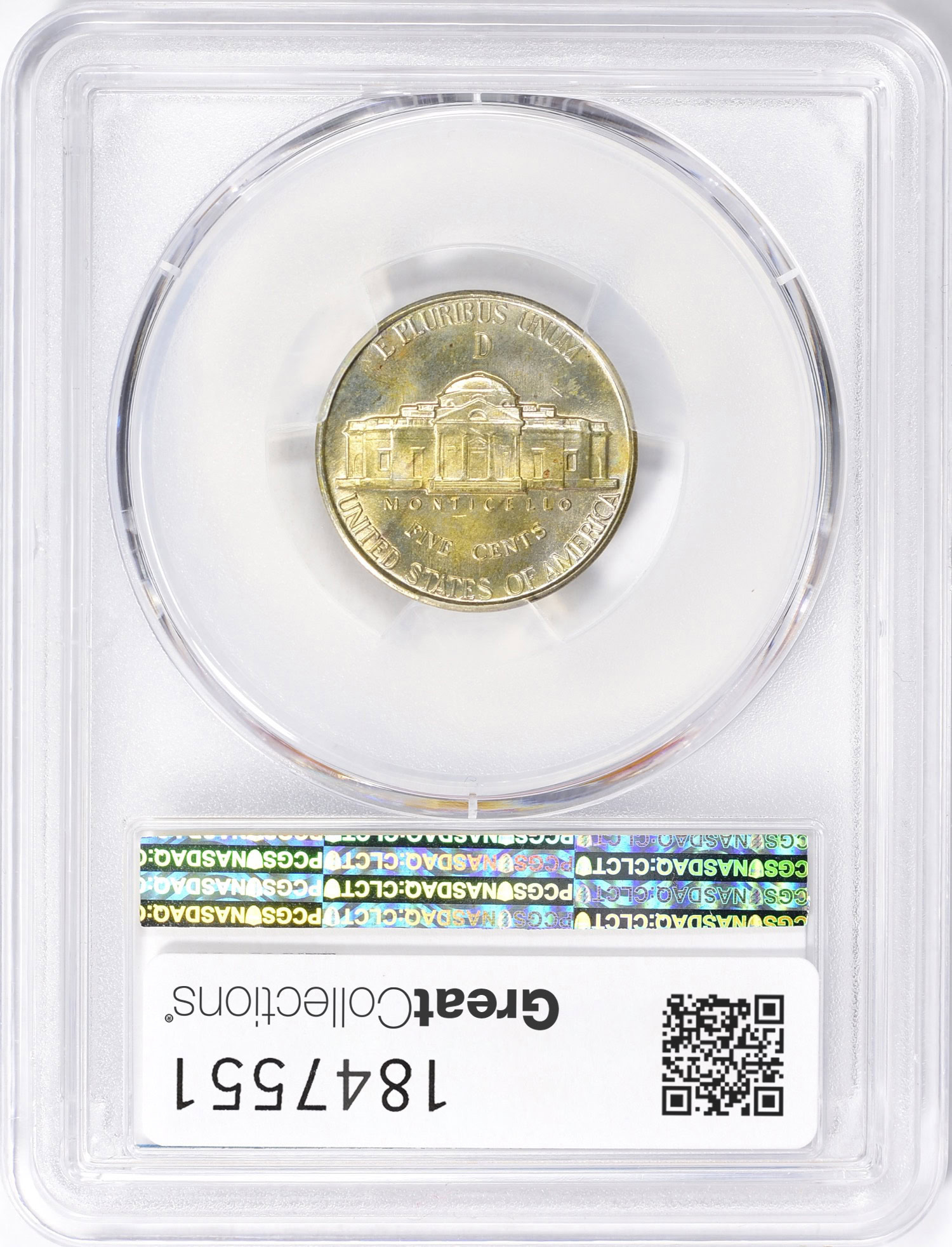 1944-D Jefferson Nickel PCGS MS-67 FS (Item 1847551) | GreatCollections Coin Auctions