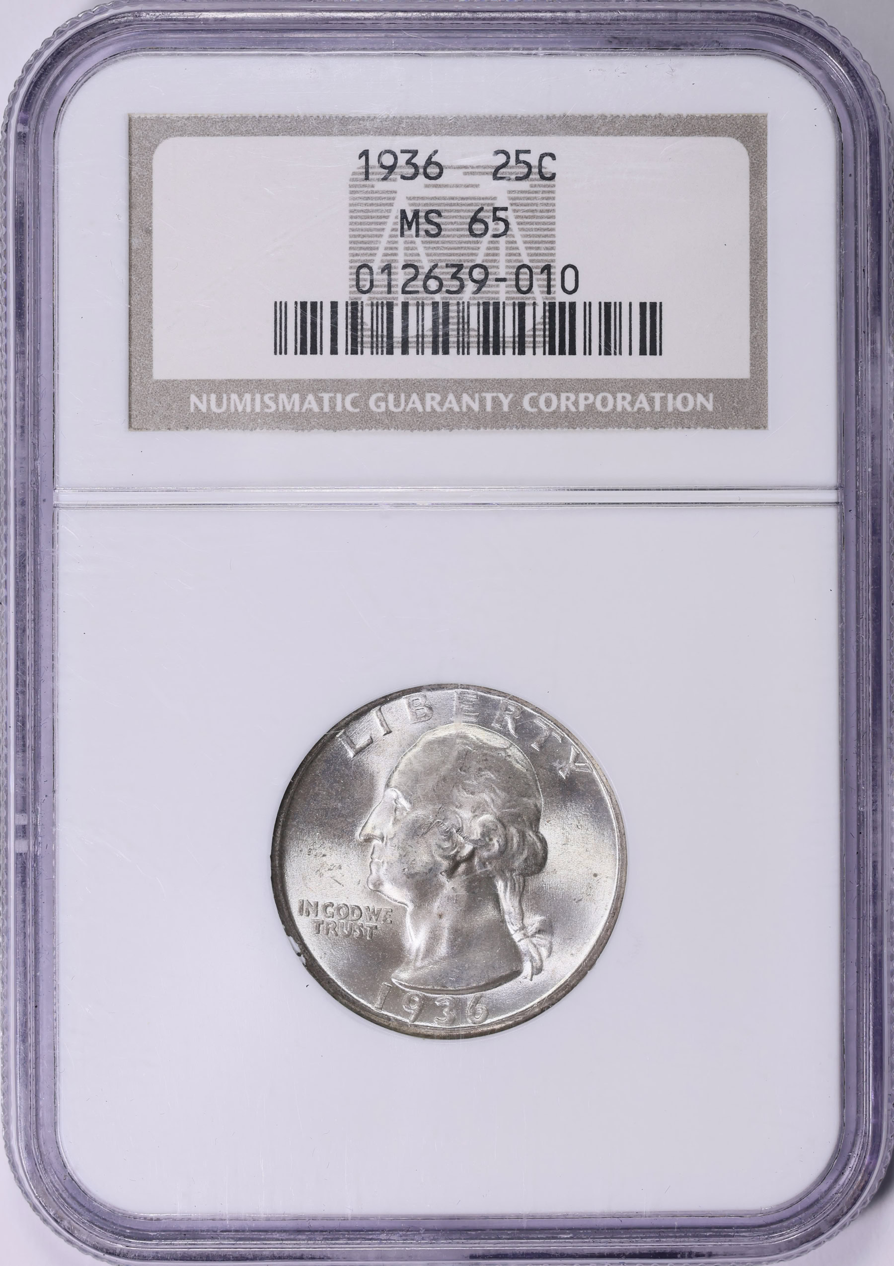 1936 Washington Quarter NGC MS-65 (Item 1847569) | GreatCollections Coin Auctions