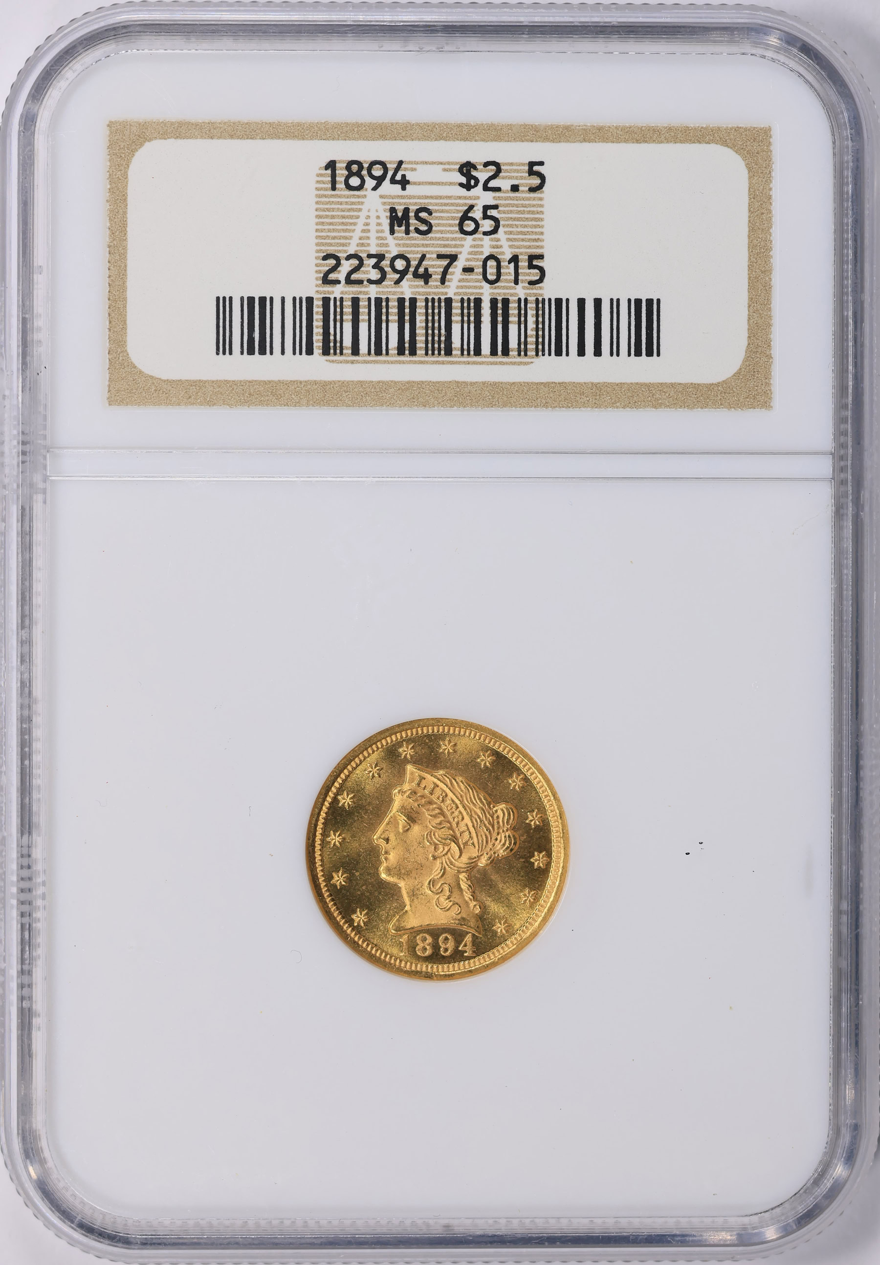 1894 Liberty Gold Quarter Eagle NGC MS-65 (Item 1847755 ...