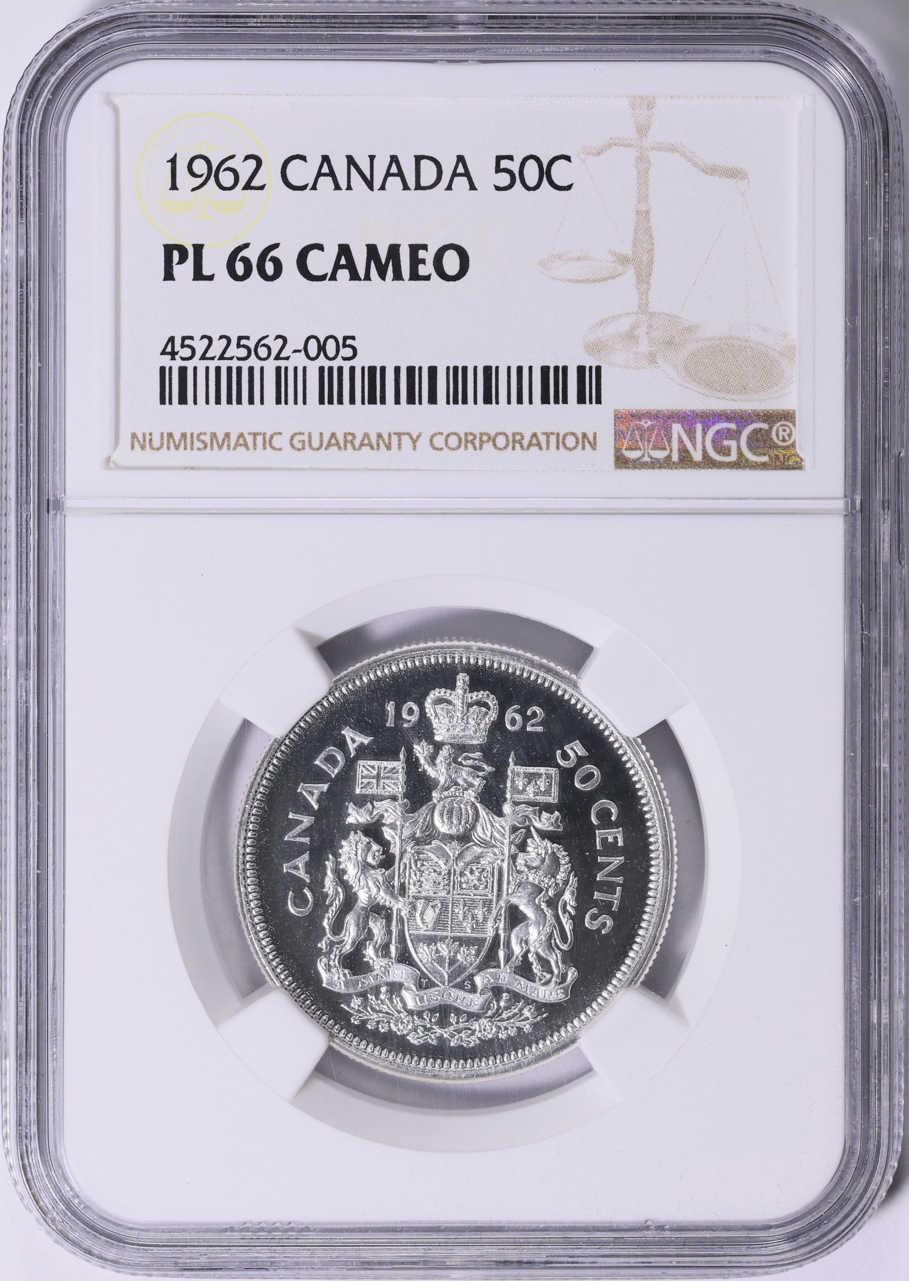 Canada 1962 Silver 50 Cents KM-56 NGC PL-66 CAMEO (Item 1848345 ...