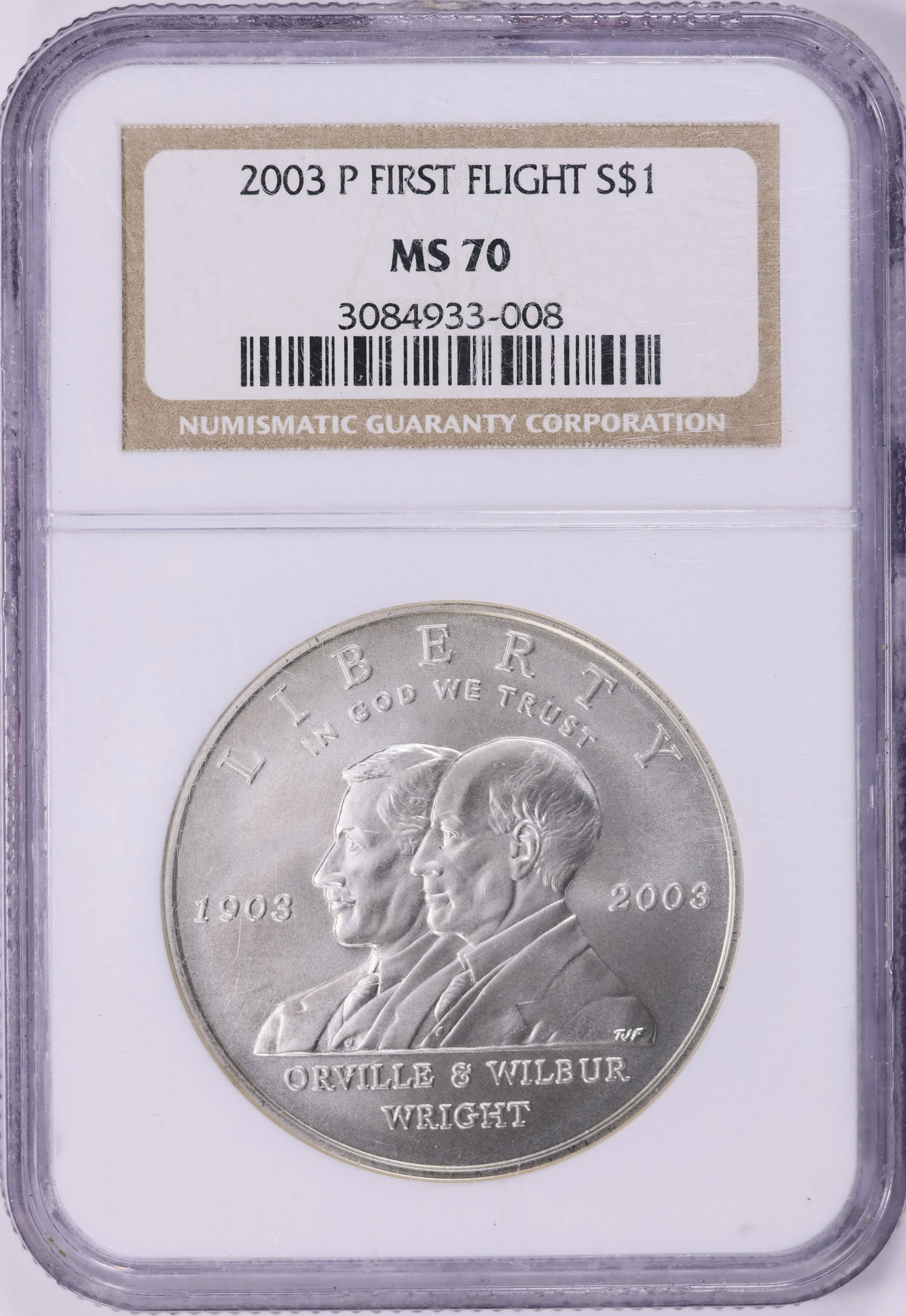 2003-P First Flight Centennial Silver Dollar NGC MS-70 (Item 1848642 ...