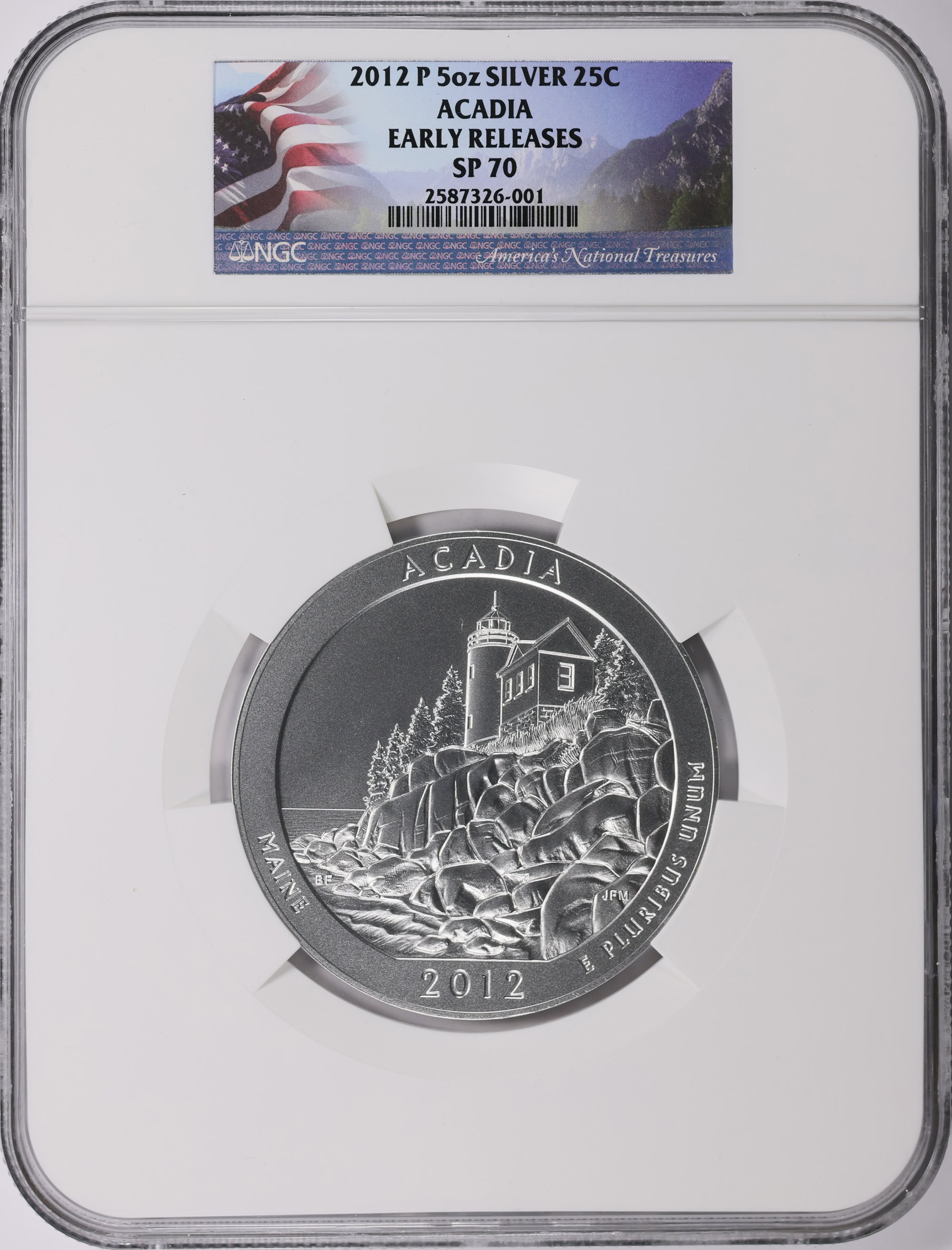 2012-P America the Beautiful 5 oz. Silver Quarter Acadia NP Early ...
