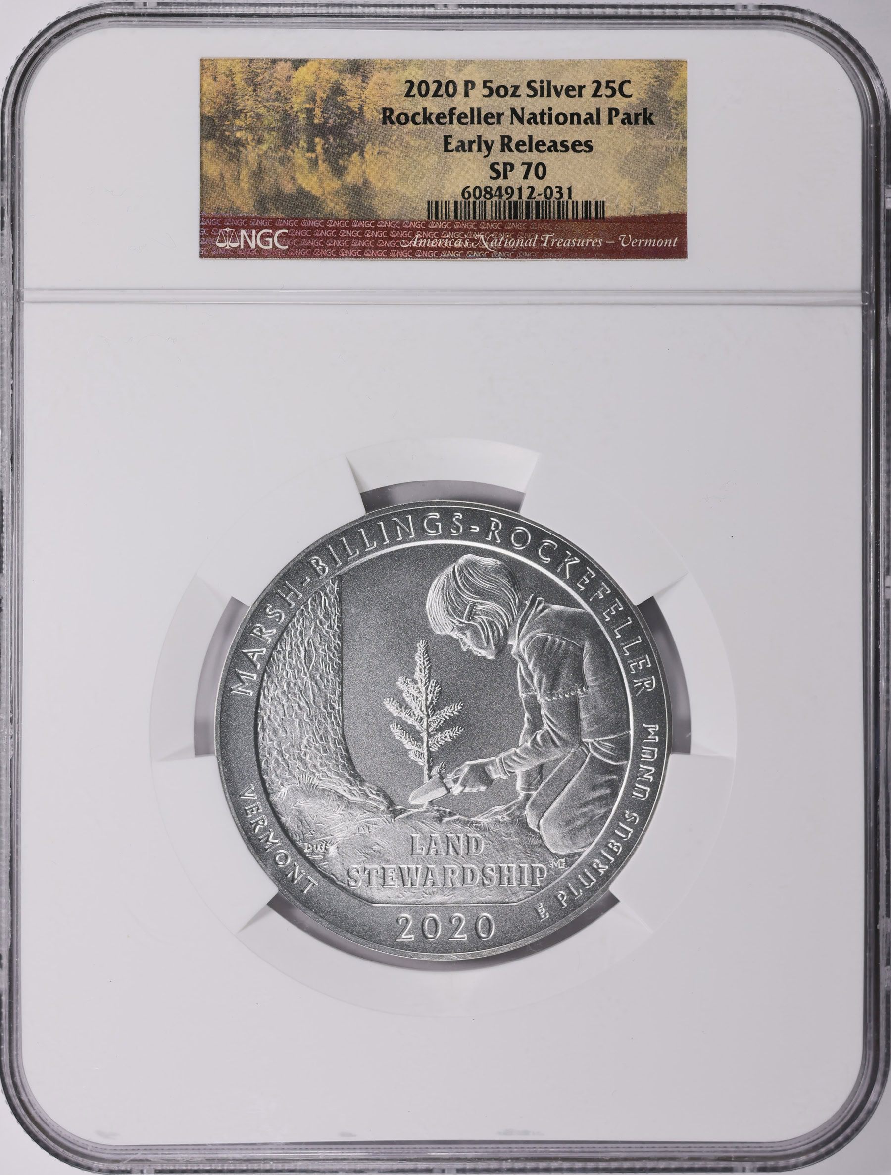 2020-P America the Beautiful 5 oz. Silver Quarter Marsh-Billings ...