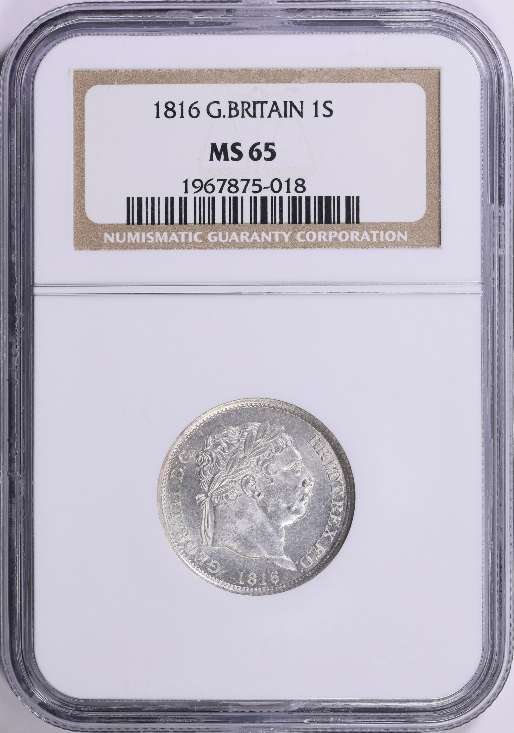 Great Britain 1816 Silver Shilling KM-666 NGC MS-65 (Item 1848764 ...