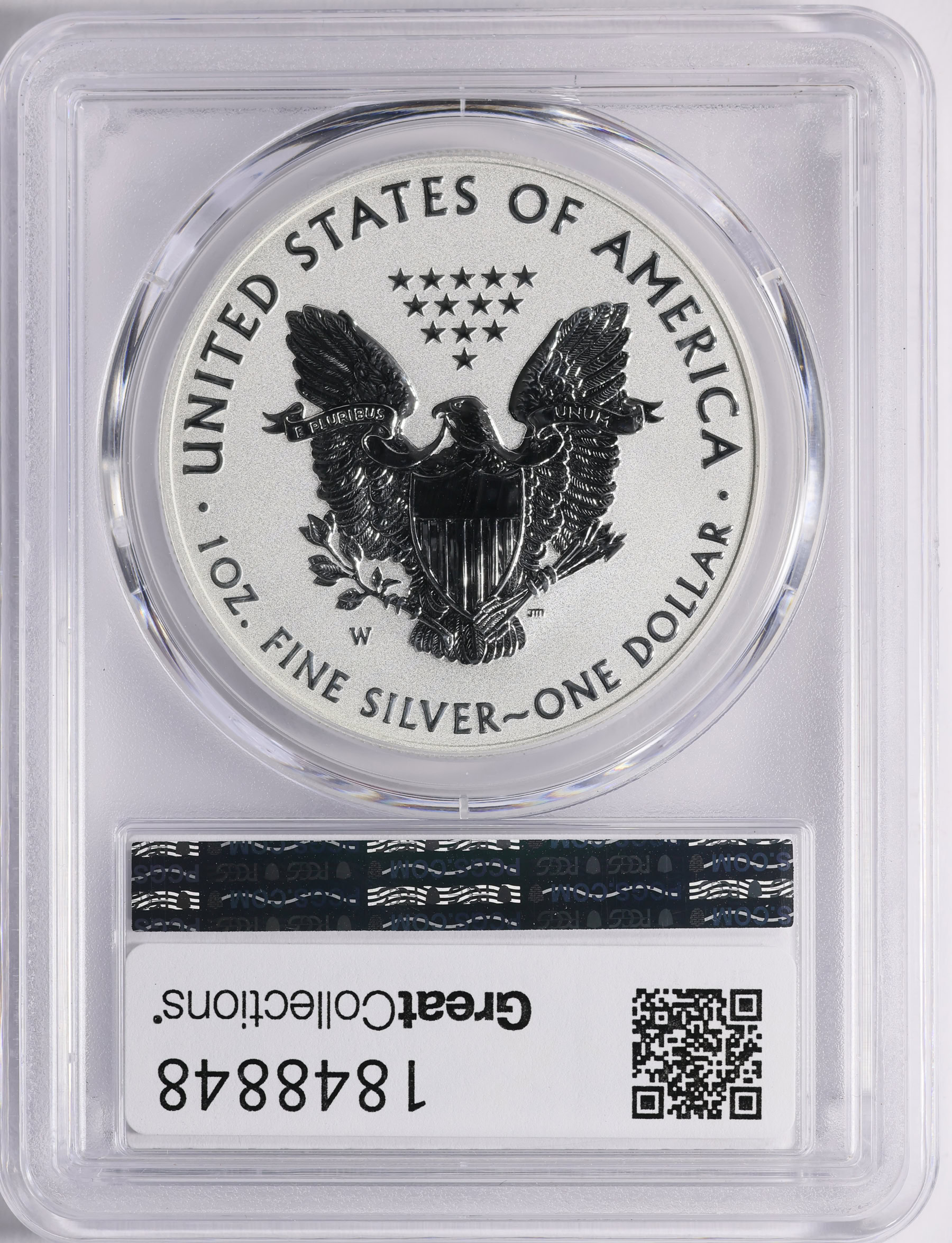 2021-W $1 Silver Eagle Reverse Proof Type 1 Designer Edition PCGS Proof-70 (Item 1848848 ...