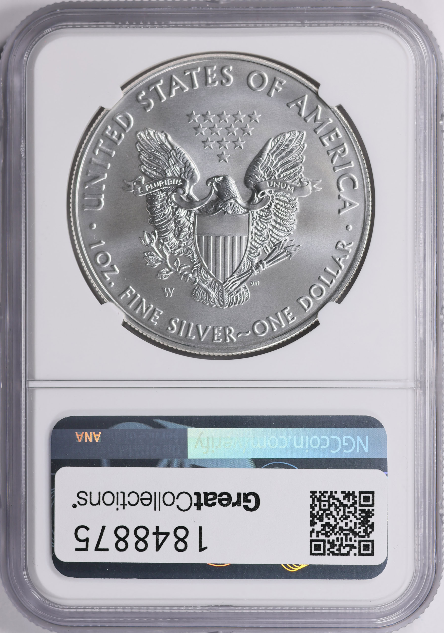 2019-W $1 Silver Eagle First Day of Issue Burnished NGC MS-70 (Item 1848875) | GreatCollections ...