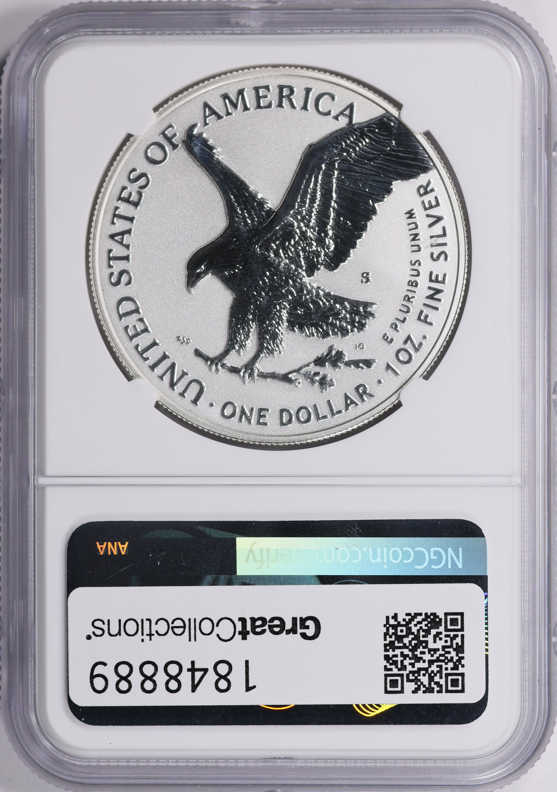 2021-S $1 Silver Eagle Type 2 Reverse Proof Designer Edition First Day of Issue NGC Proof-70 ...