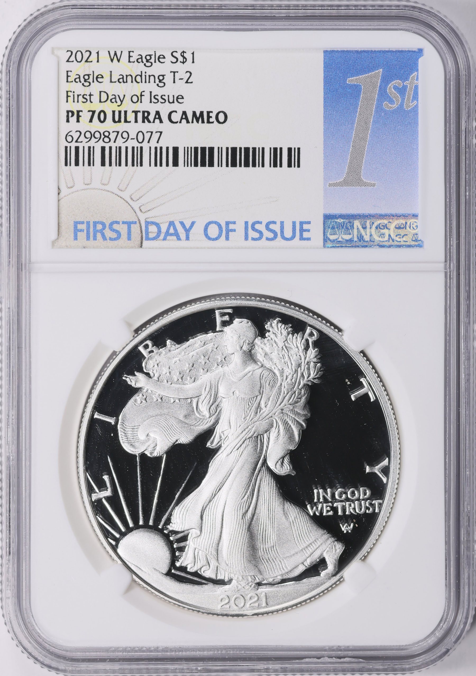2021-W $1 Silver Eagle Type 2 First Day of Issue NGC Proof-70 UC (Item 1848893 ...