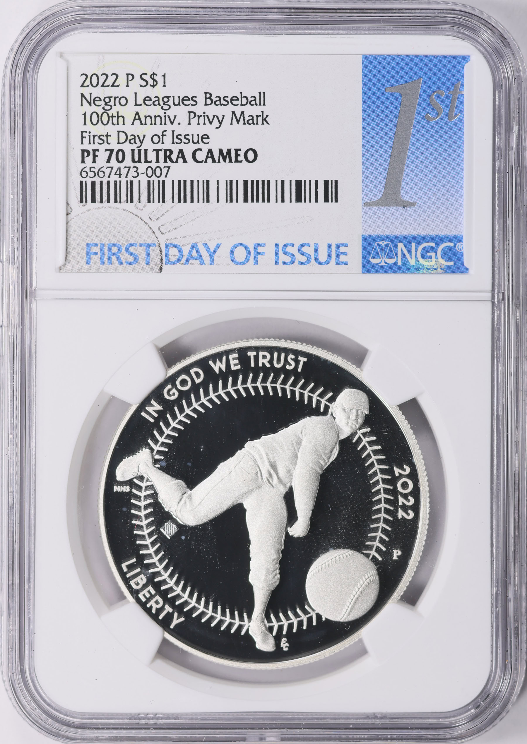 2022-P Negro Leagues Baseball 100th Anniversary Privy Mark Silver ...