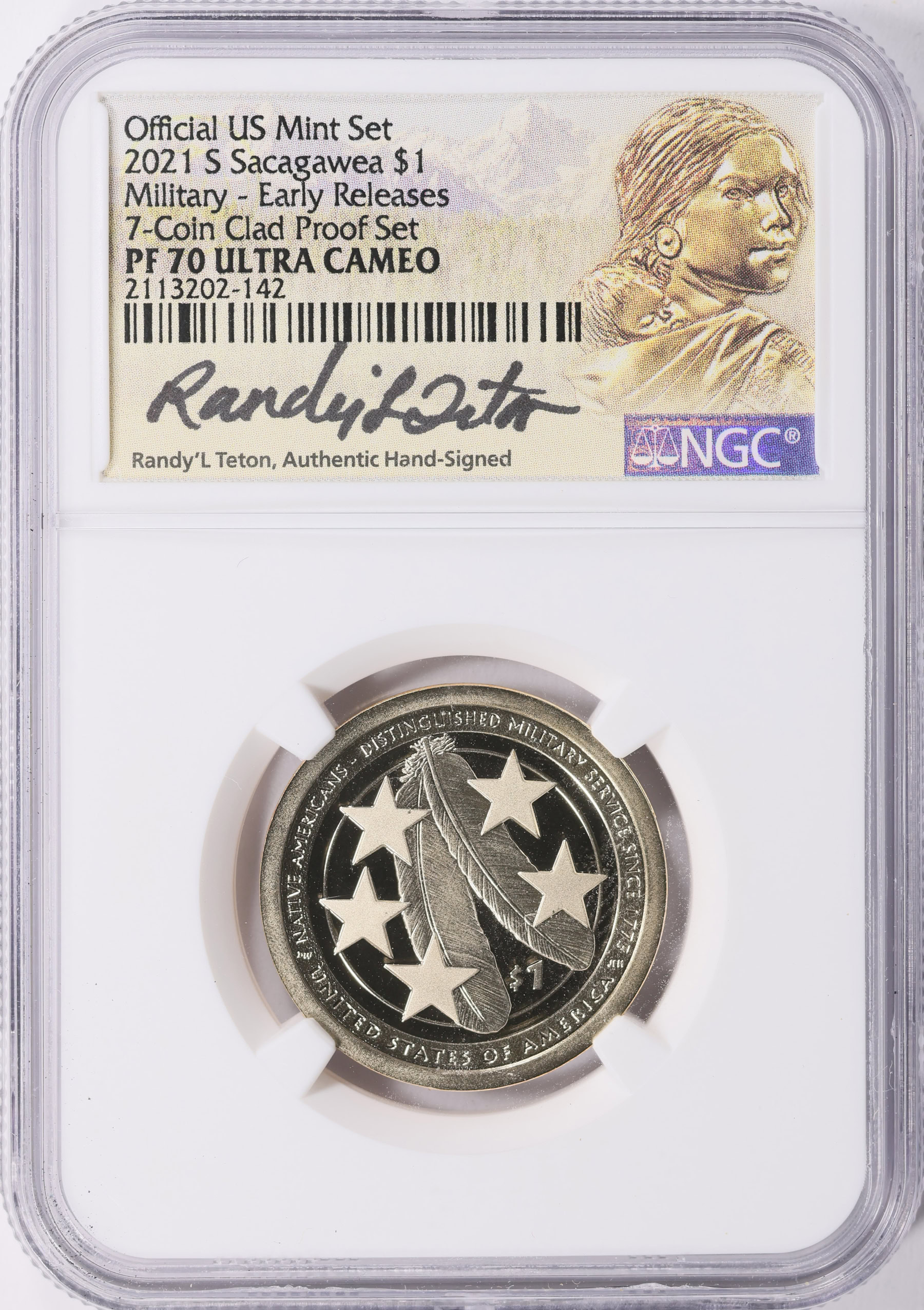 2021-S Sacagawea Dollar Native American Early Releases NGC Proof-70 UC ...