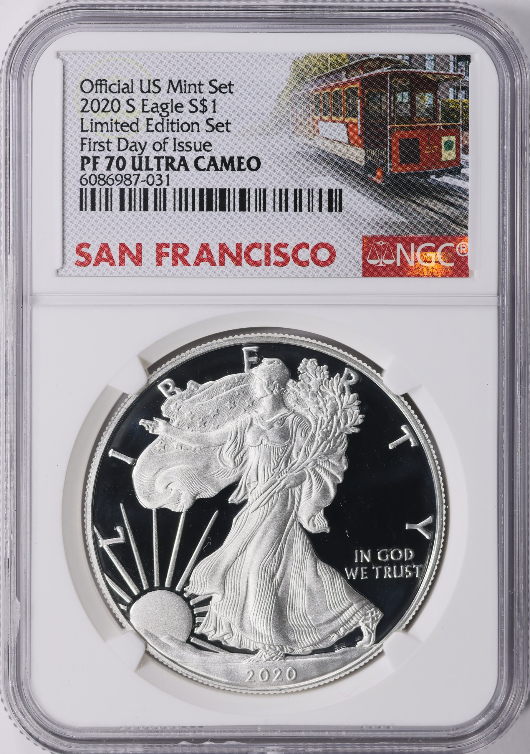 2020-S $1 Silver Eagle (From the Limited Edition Proof Set) First Day of Issue NGC Proof-70 UC ...
