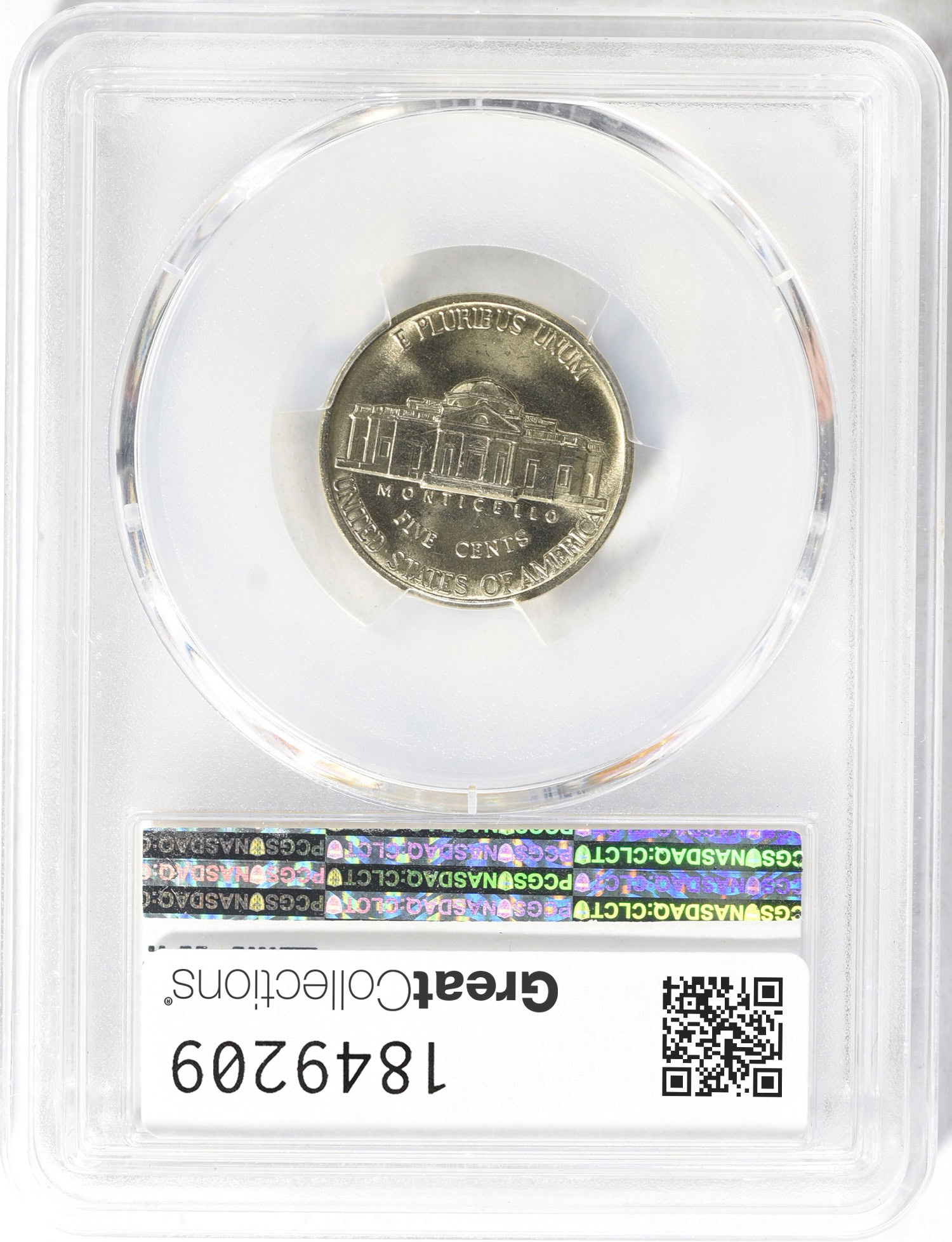 1985-D Jefferson Nickel PCGS MS-66 FS (Item 1849209) | GreatCollections ...