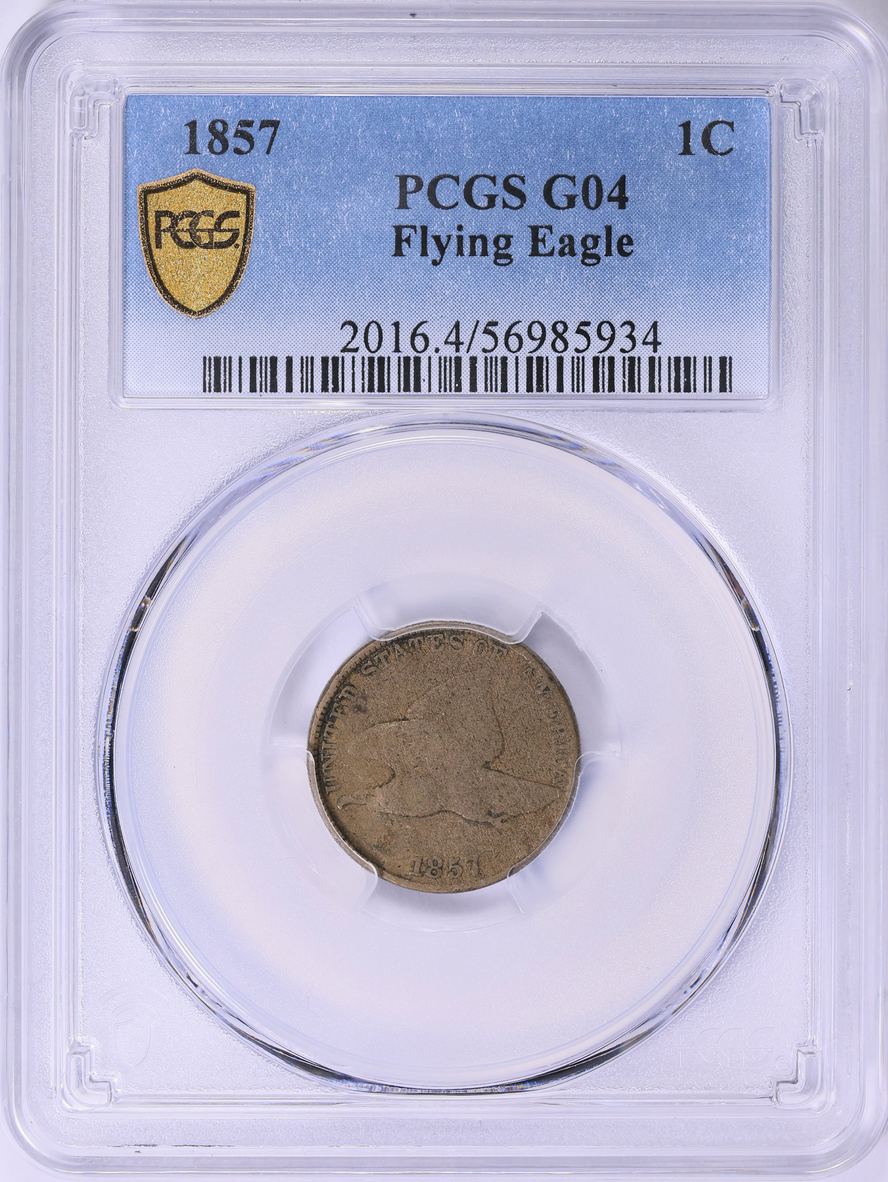 1857 Flying Eagle Cent PCGS G-04 (Item 1849312) | GreatCollections Coin Auctions